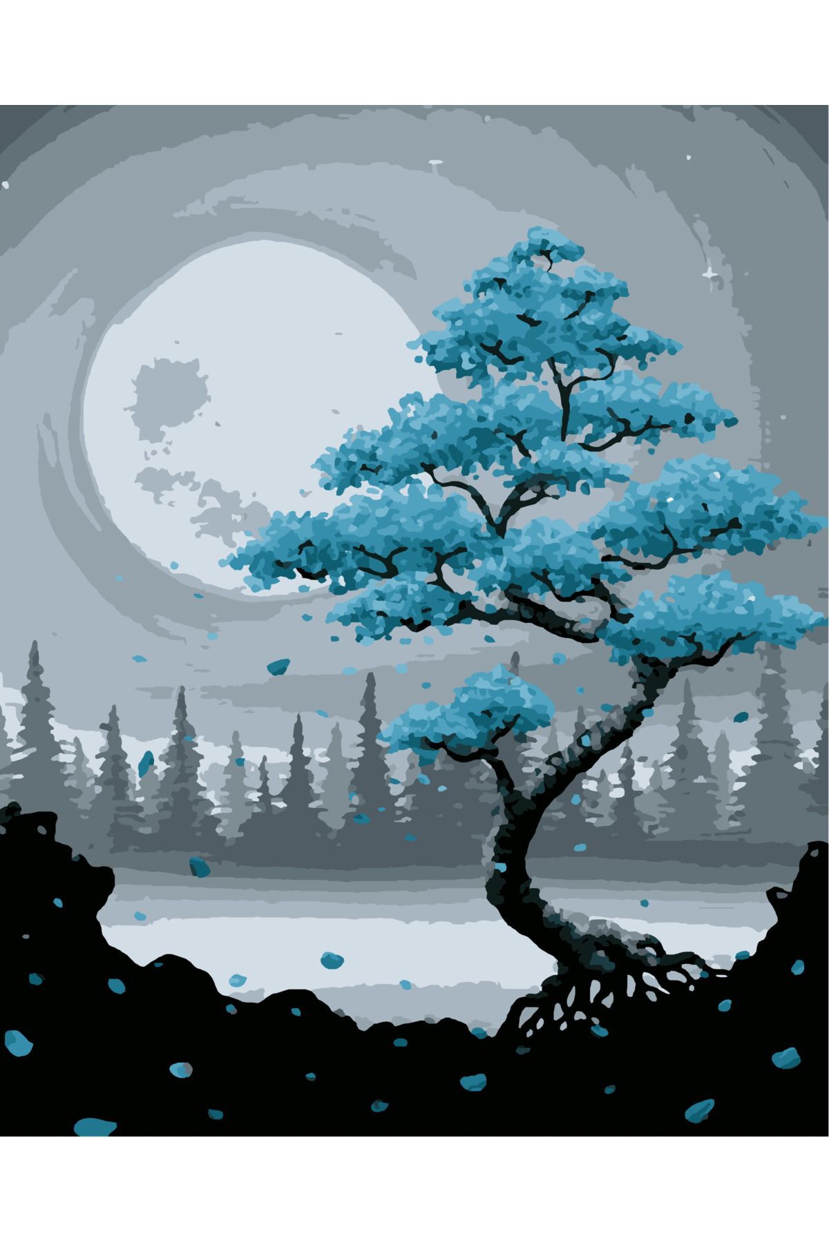 Lamba Cini Sayılarla Boyama Kasnaklı Tablo Seti Fırça Boya Dahil 40x50 ...