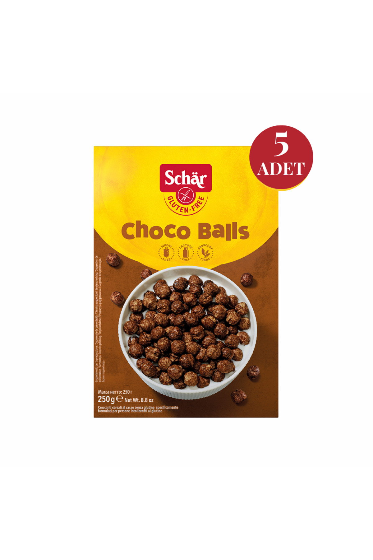 Schar Choco Balls Glutensiz Çikolata Kaplı Mısır Gevreği 250 gr (5 ADET ...