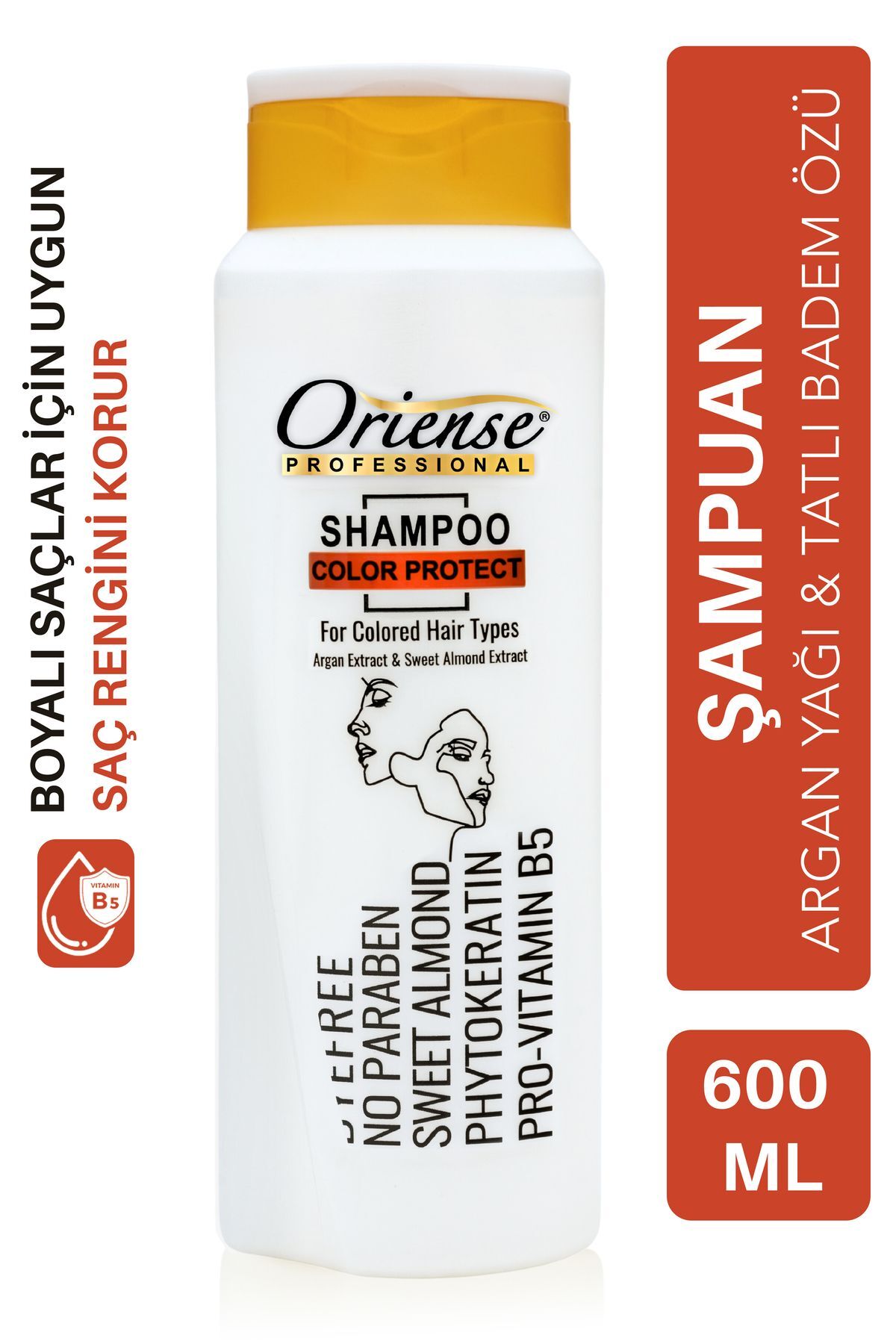 ORİENSE 600ml Şampuan Renk Koruyucu - Badem Ve Argan Özlü - Paraben ...