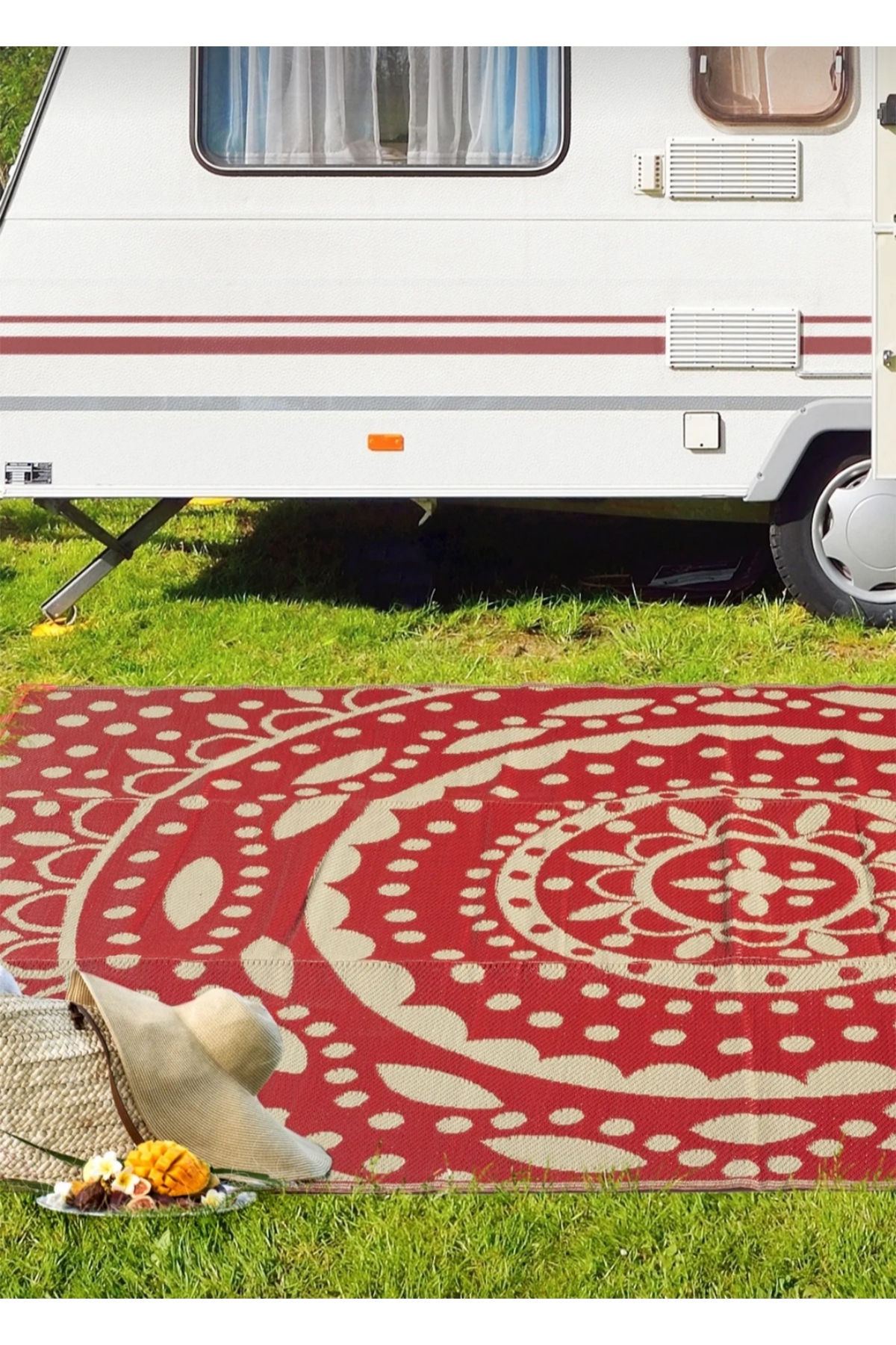 KAAN PREMIUM 8 M² PLASTİK HALI KATLANABİLİR ÇİFT TARAFLI PLAJ KAMP ...