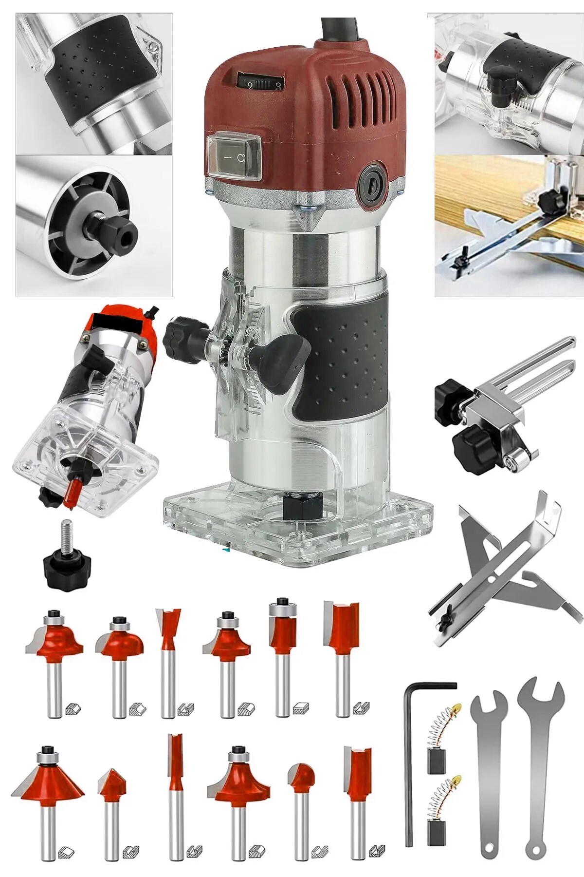 MOONSHOP 5900 Watt Profesyonel Formika Traşlama Freze Makinası Ve ...