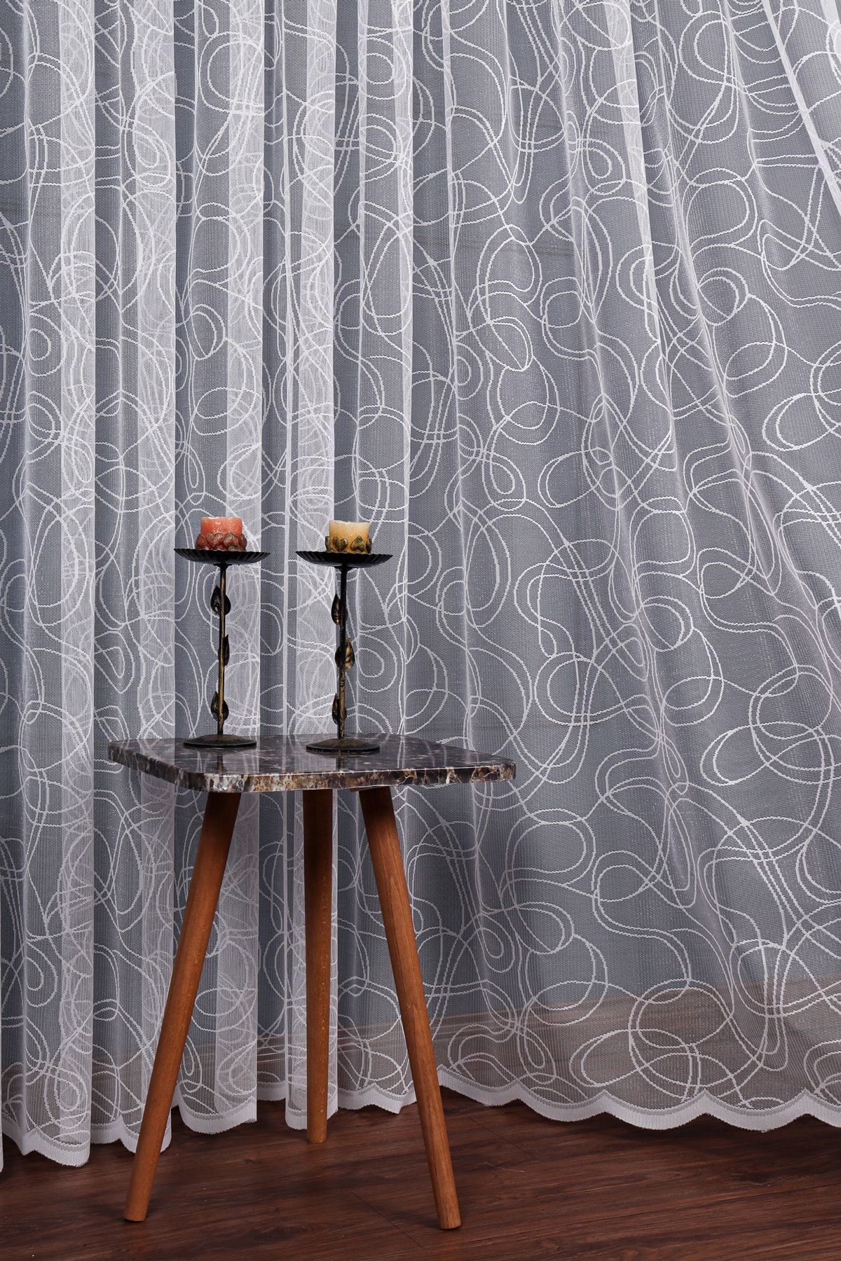 elision home Spor Desen Fransız Dantel Tül Perde, 300x260cm, 1/2,5 ...