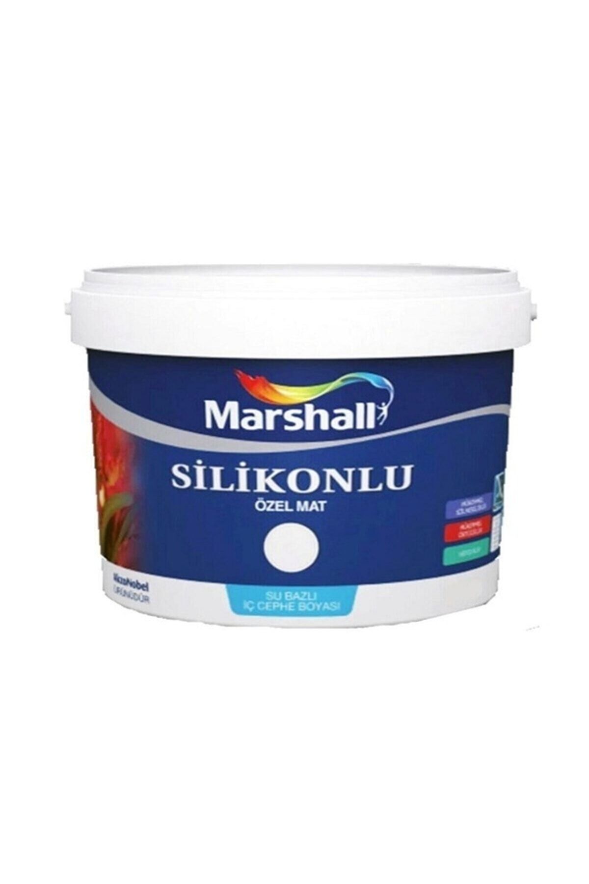 Marshall Silikonlu Özel Mat Iç Cephe Silinebilir Duvar Boyası 1 Lt ...
