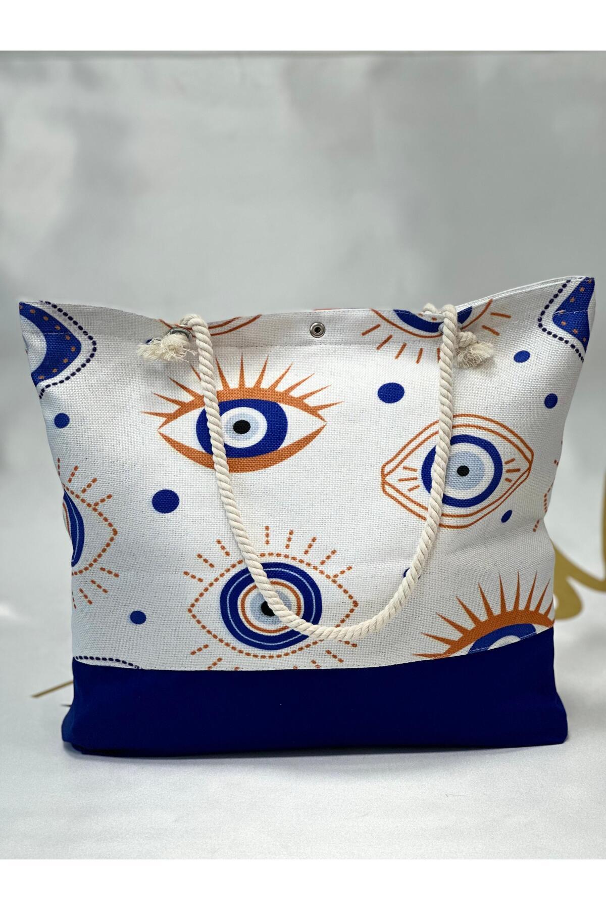 Plirlent Hediye Dünyası nazarboncuklu plaj çantası Fiyatı, Yorumları ...