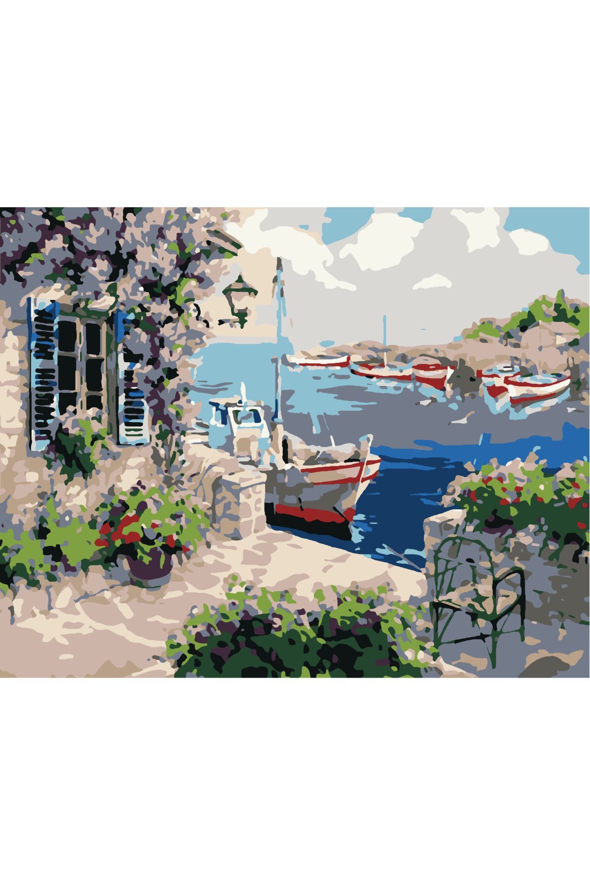 Lamba Cini Sayılarla Boyama Kasnaklı Tablo Seti Fırça Boya Dahil 40x50 ...