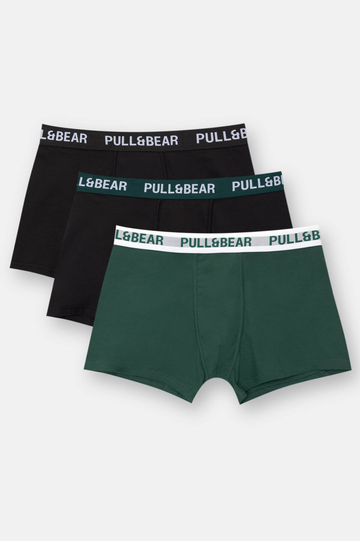 Pull & Bear 3'lü yeşil logolu boxer seti - Fiyatı, Yorumları
