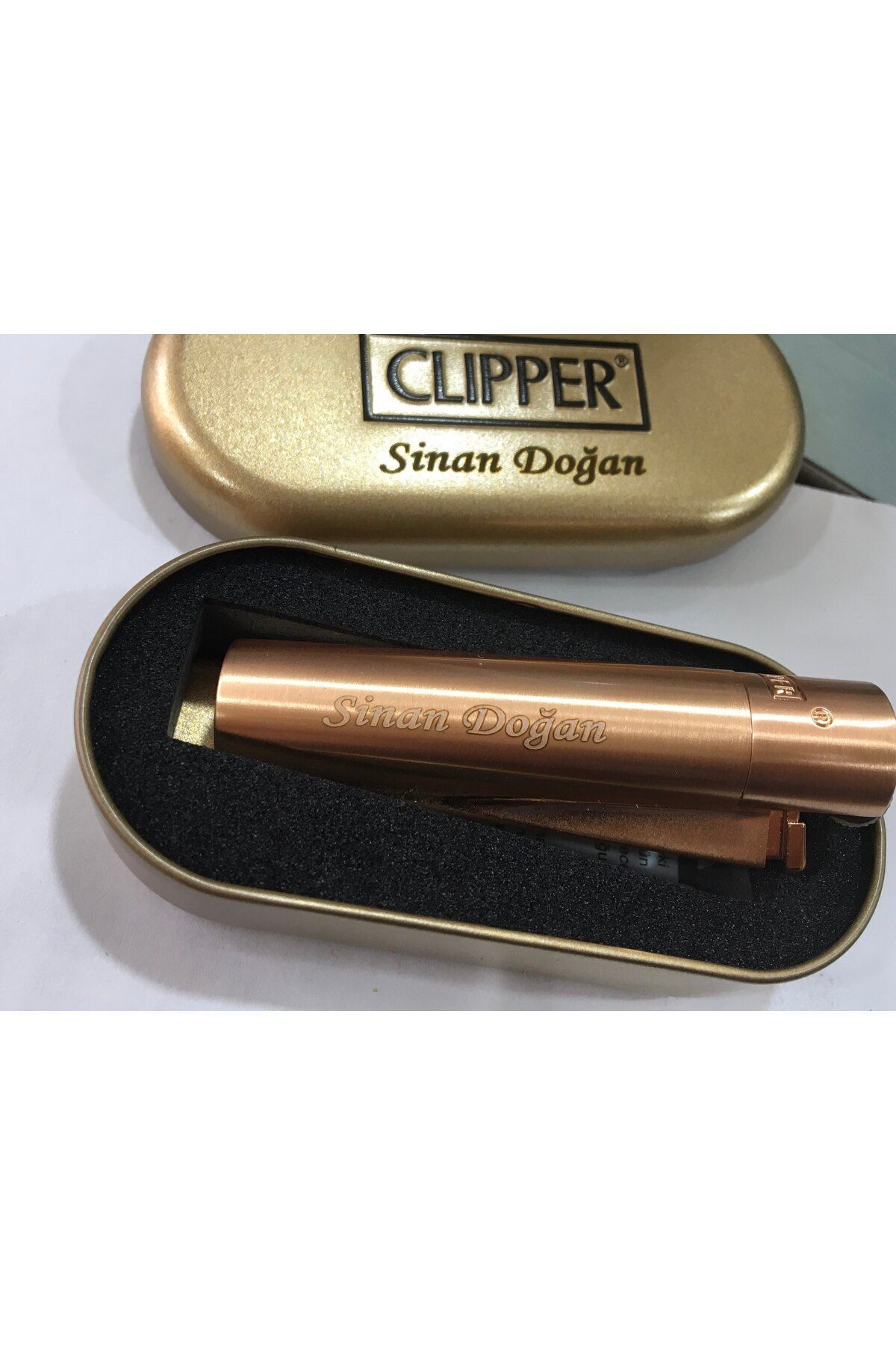 Gülay AVM Babalar Gününe Özel Kutulu Rose Renk Clipper Çakmak Isme Özel ...