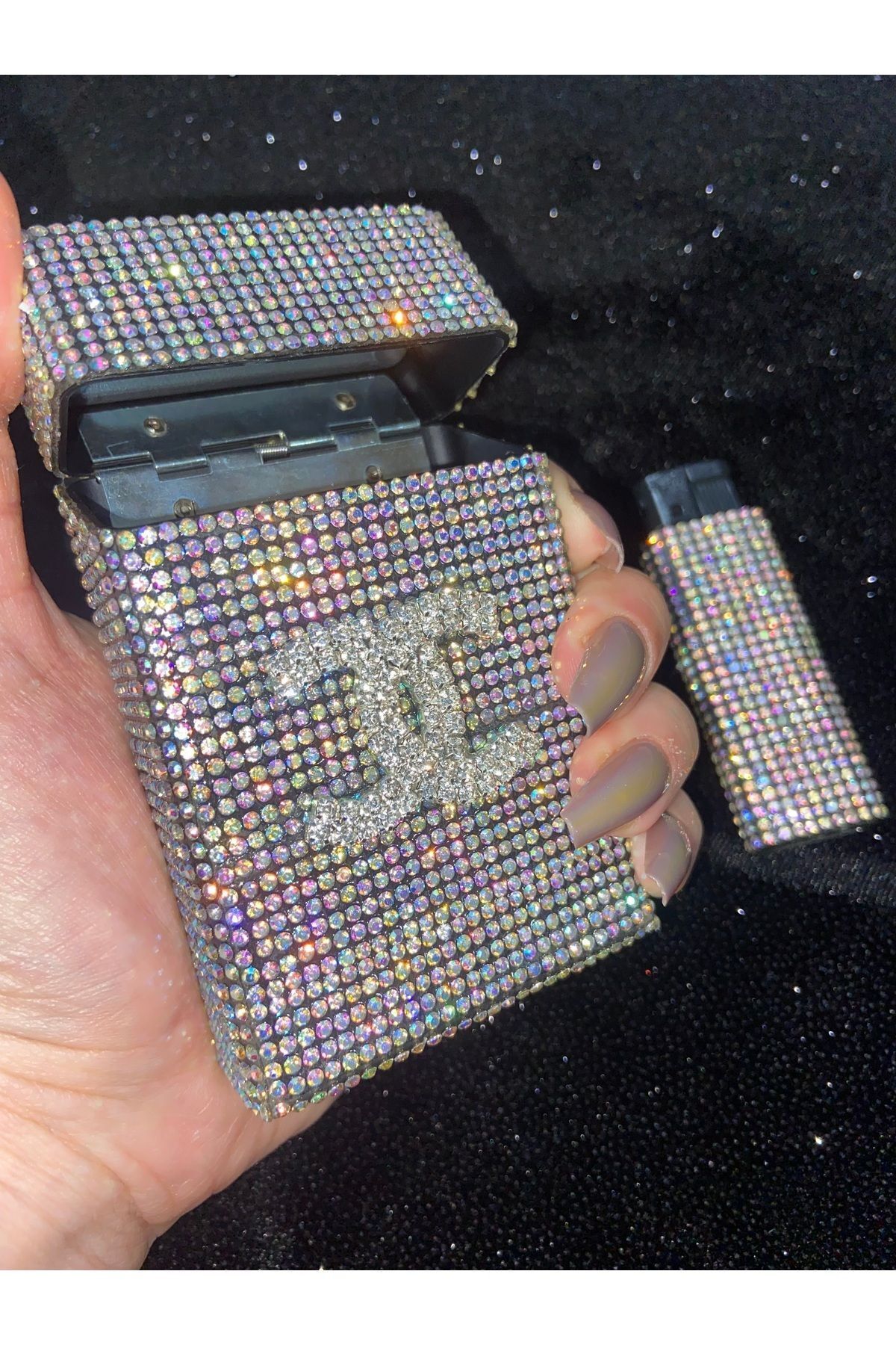 Lüks Taş Taşli Sigara Kutusu & Çakmak Uzun Slim Fiyatı, Yorumları ...