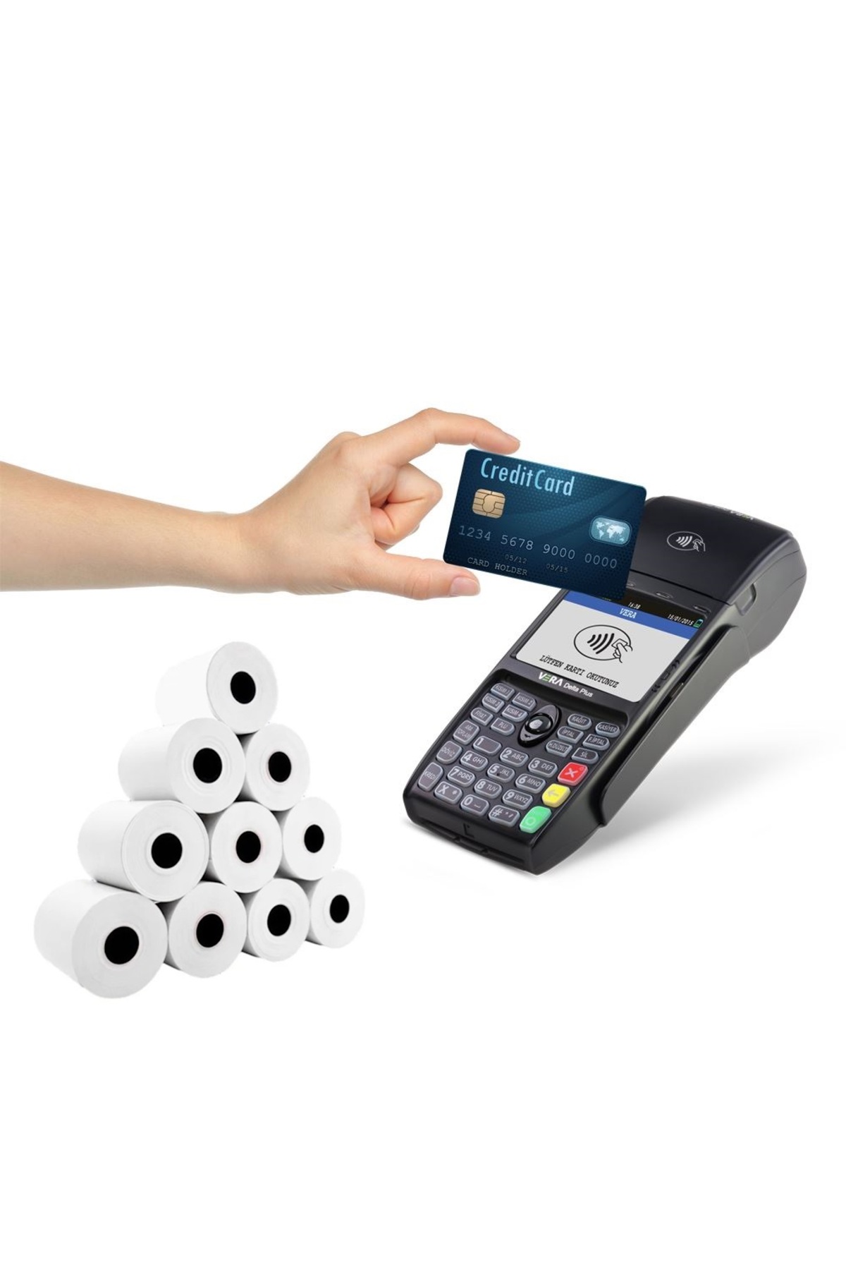 Vera Delta Plus Yeni Nesil Yazar Kasa Pos (10 Adet Pos Rulosu Hediye ...