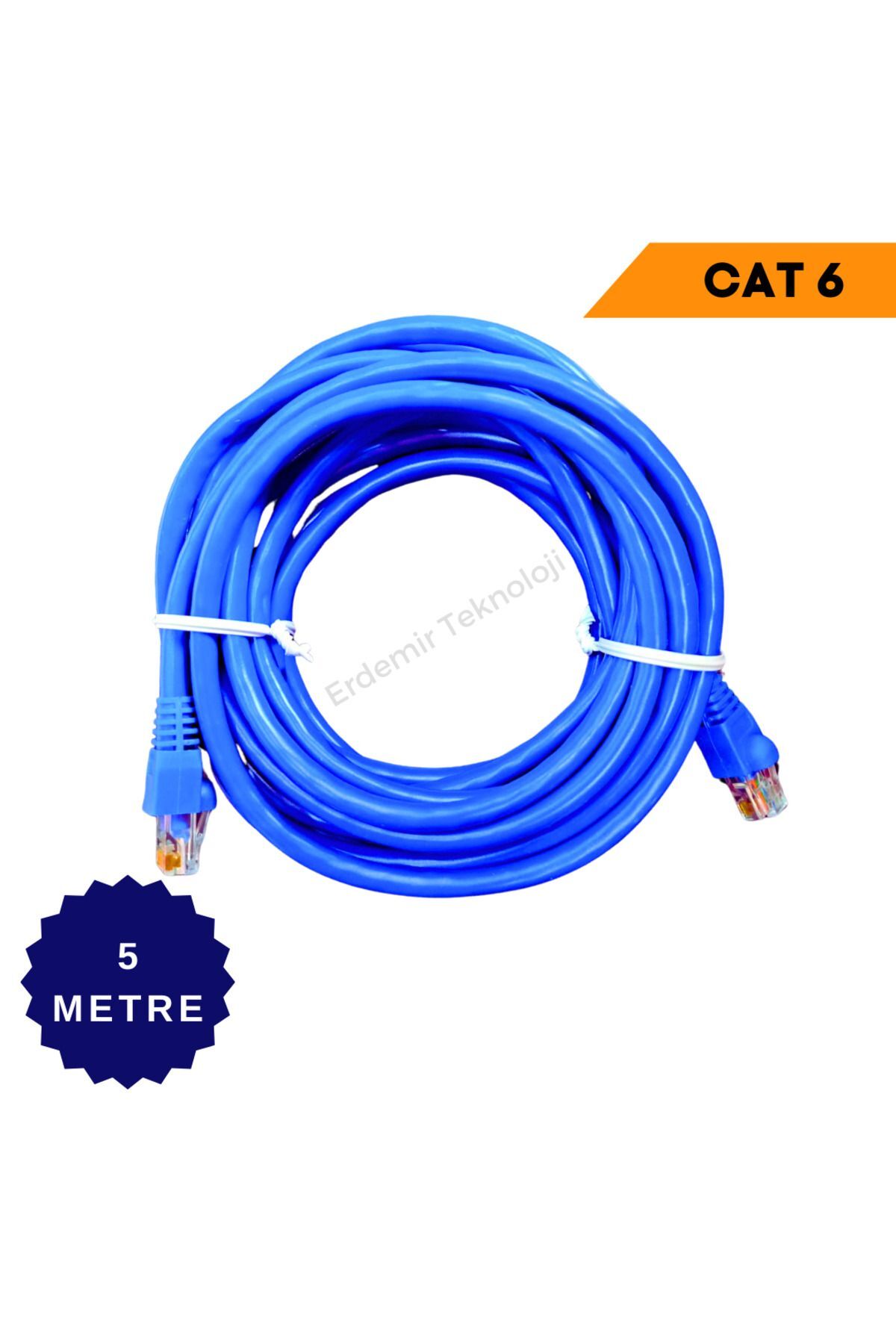 ERD TEKNOLOJİ Cat 6 5 Metre Patch Network Internet Kablosu Mavi 5 Metre - Fiyatı, Yorumları