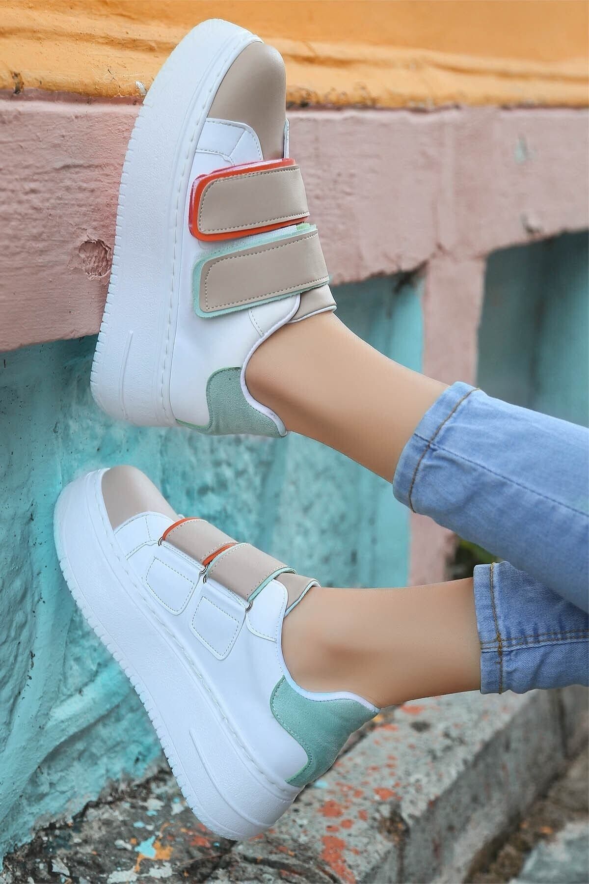 MYBB SHOES Beyaz Taban Cırtlı Spor Ayakkabı Fiyatı, Yorumları - Trendyol