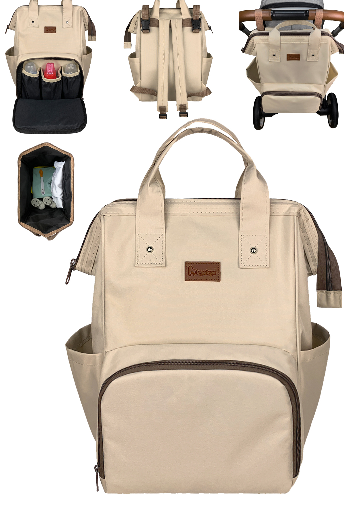 Bye Bye Silver Anne Bebek Bakım Sırt Çantası-bej Fiyatı, Yorumları ...