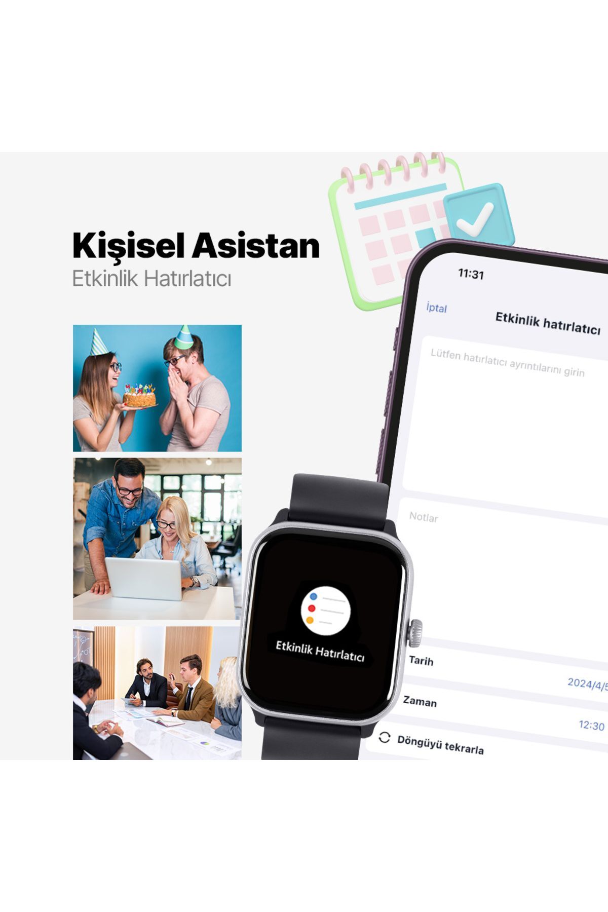 Ttec Tempus Pro 47mm AMOLED Ekranlı Dikdörtgen Kasa Akıllı Saat Fiyatı ...