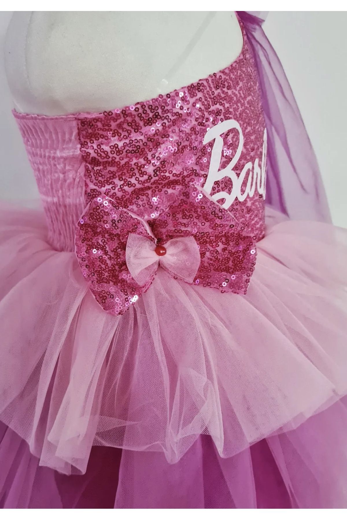 BAL BEBE Barbie Kostümü - Barbie Elbise - Pembe Elbise - Kız Çocuk ...