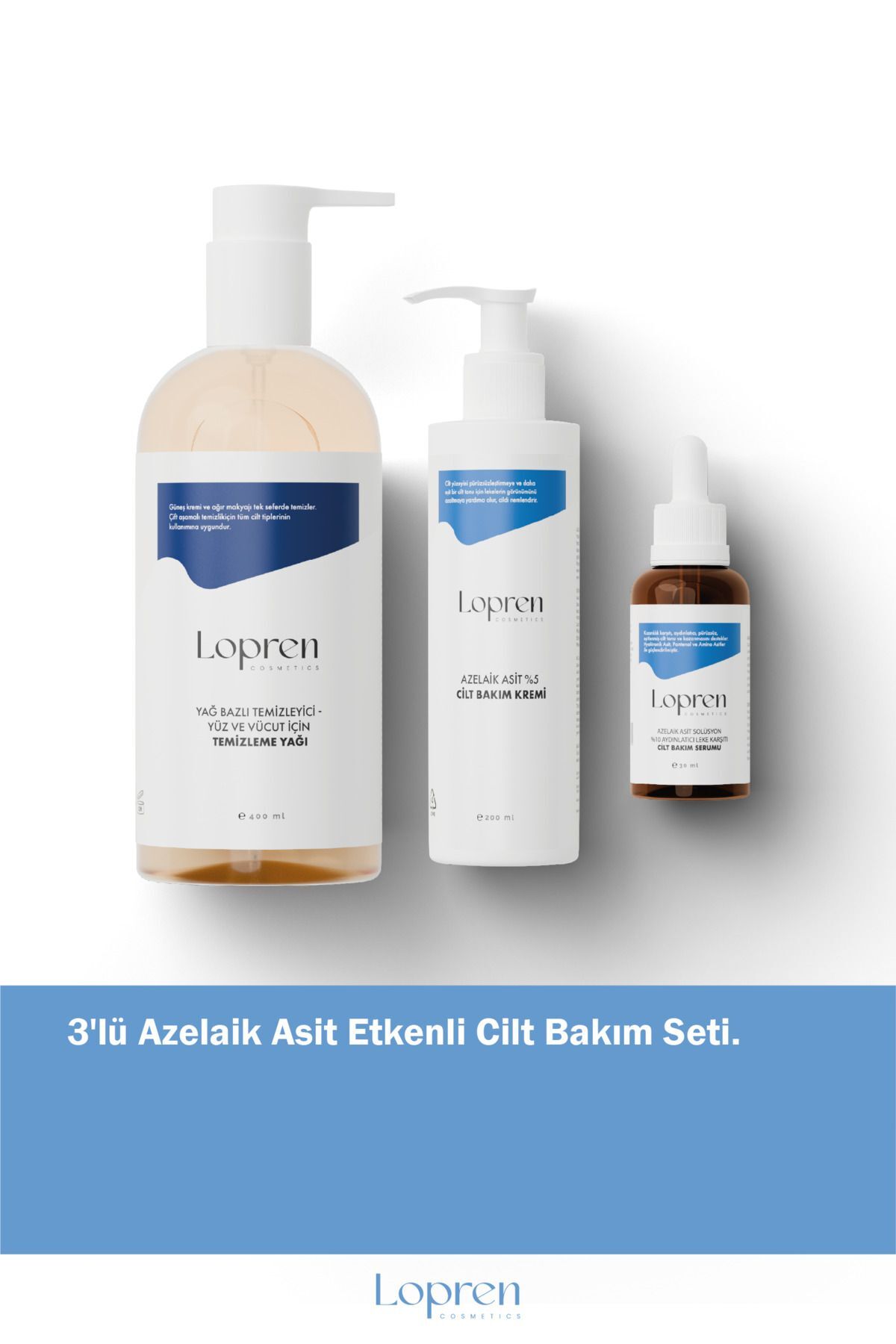 Lopren 3'lü Azelaik Asit Etkenli Cilt Bakım Seti. Fiyatı, Yorumları ...