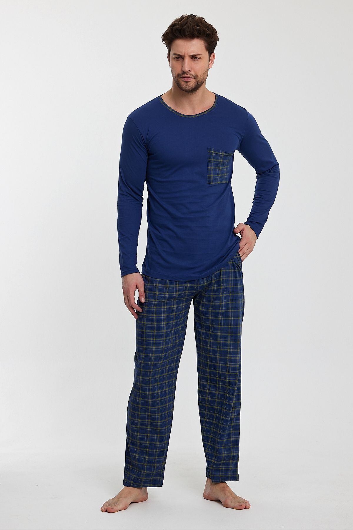 Lunaberry Damat Erkek Bayram Pijama Takımı,cepli,100% Pamuk,çeyizlik ...