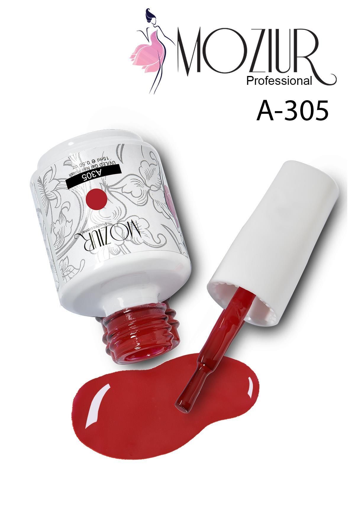 MOZIUR Kalıcı Oje Uv Led A305 (KOYU KIRMIZI) 15ml - Fiyatı, Yorumları