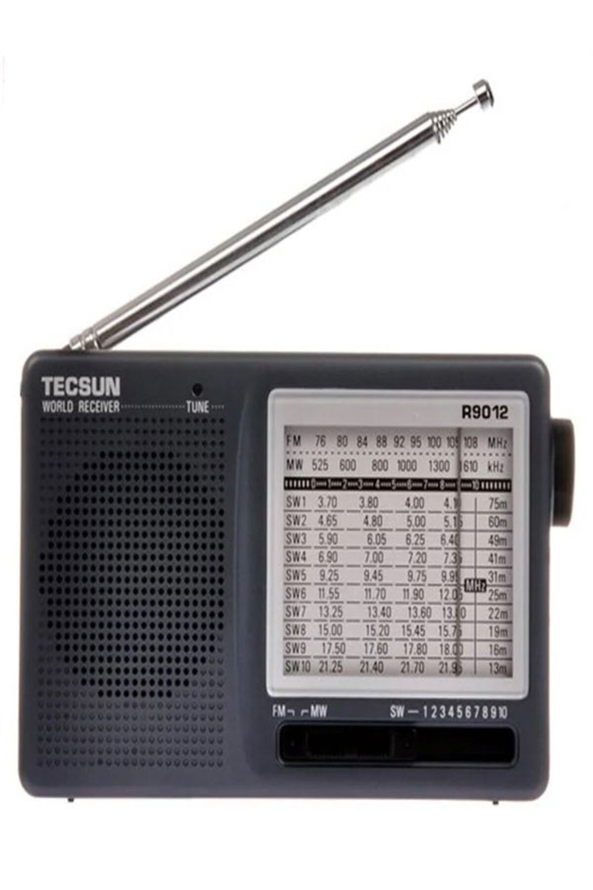 ULTRATEKNO TECSUN R-9012 Taşınabilir Analog Radyo Kısa Dalga FM Stereo Alıcı 12 Bantlı Dünya ...