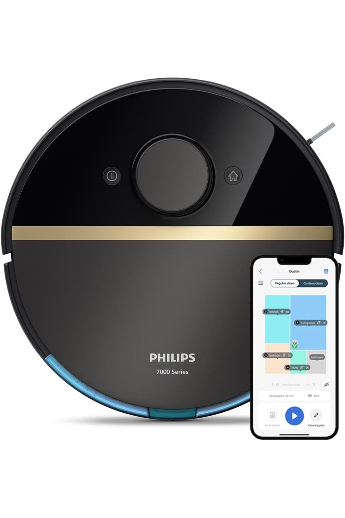 Philips 7000 Serisi Uyumlu Robot Süpürge 5200 mAh Pil 180 Dakika 5000 ...