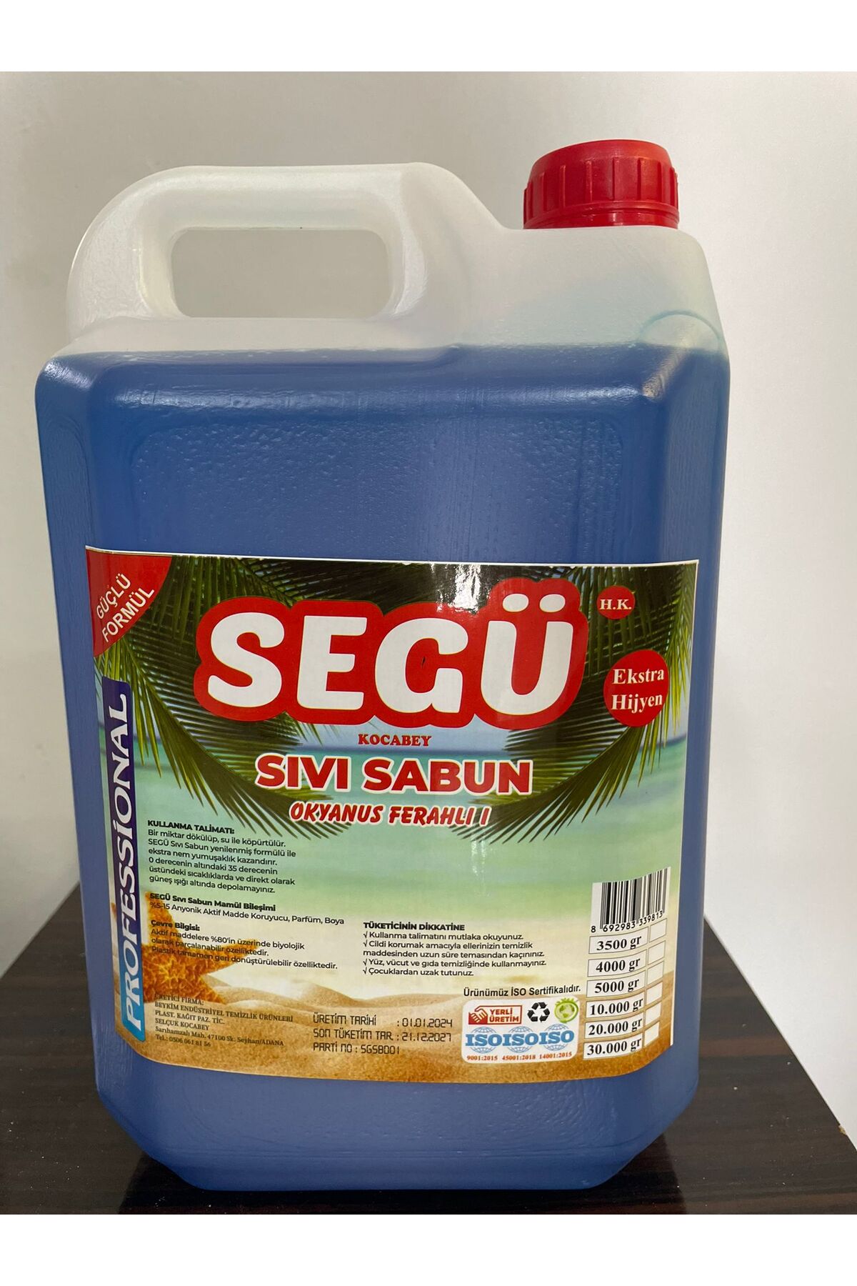 SEGÜ Sıvı El Sabunu 5 Kg/5 Lt Extra Hijyen Okyanus Ferahlığı - Fiyatı, Yorumları