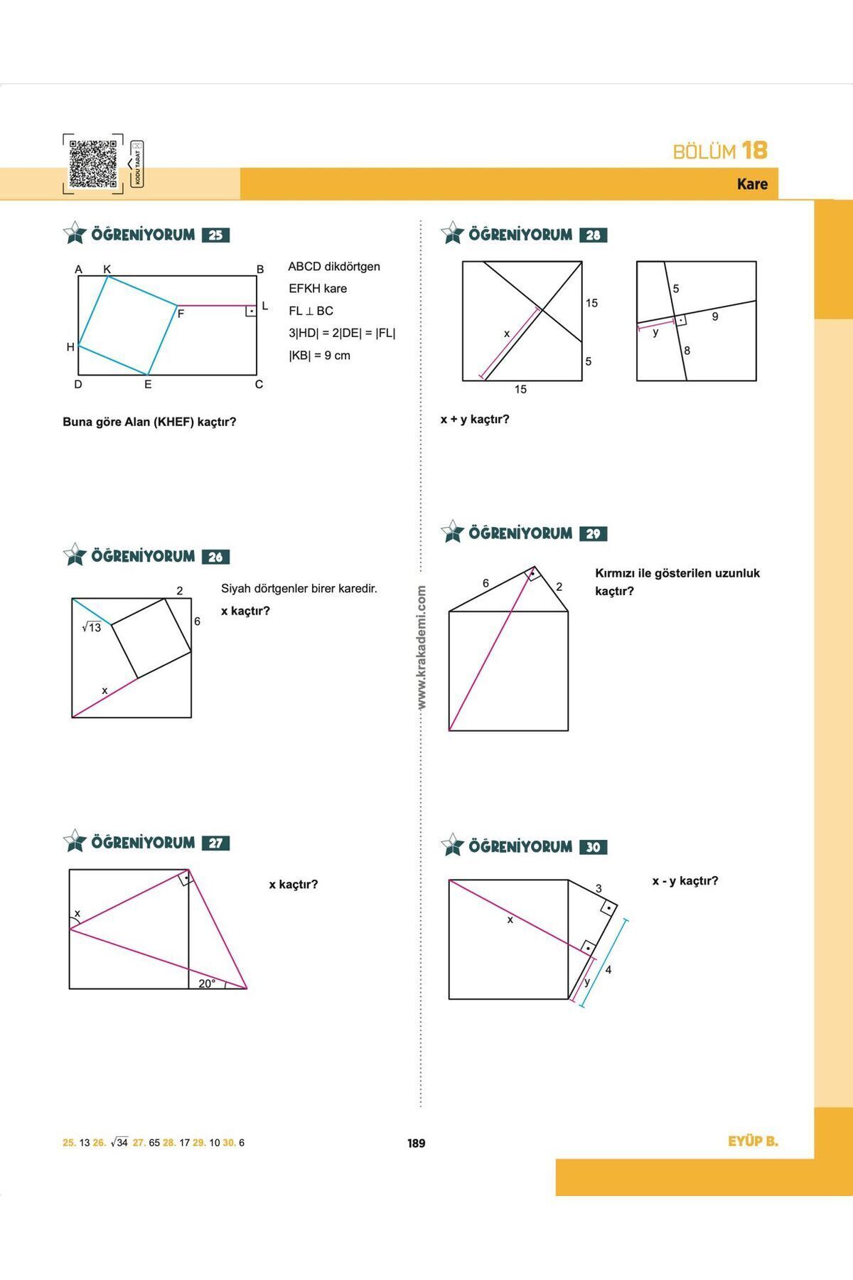 KR Akademi Yayınları Eyüp B. Tyt Ayt Geometri Video Ders Kitabı - Fiyatı, Yorumları