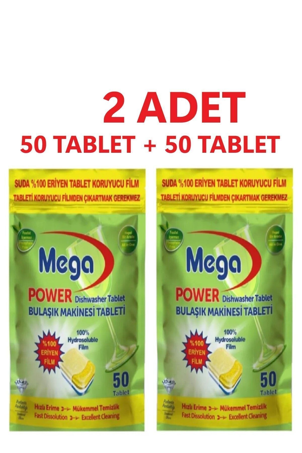 Mega Net Doğa Dostu Bulaşık Makinası Tablet 50'li X 2' Li Paket - Fiyatı, Yorumları