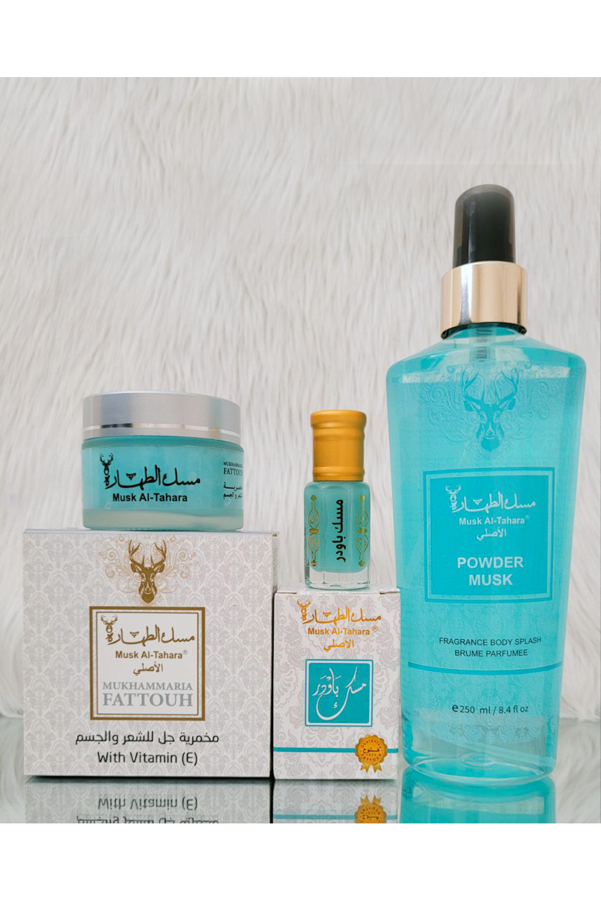 MUSK AL TAHARA 3 lü Vücut Seti: 6ml Powder Misk, 250ml Powder Misk ...
