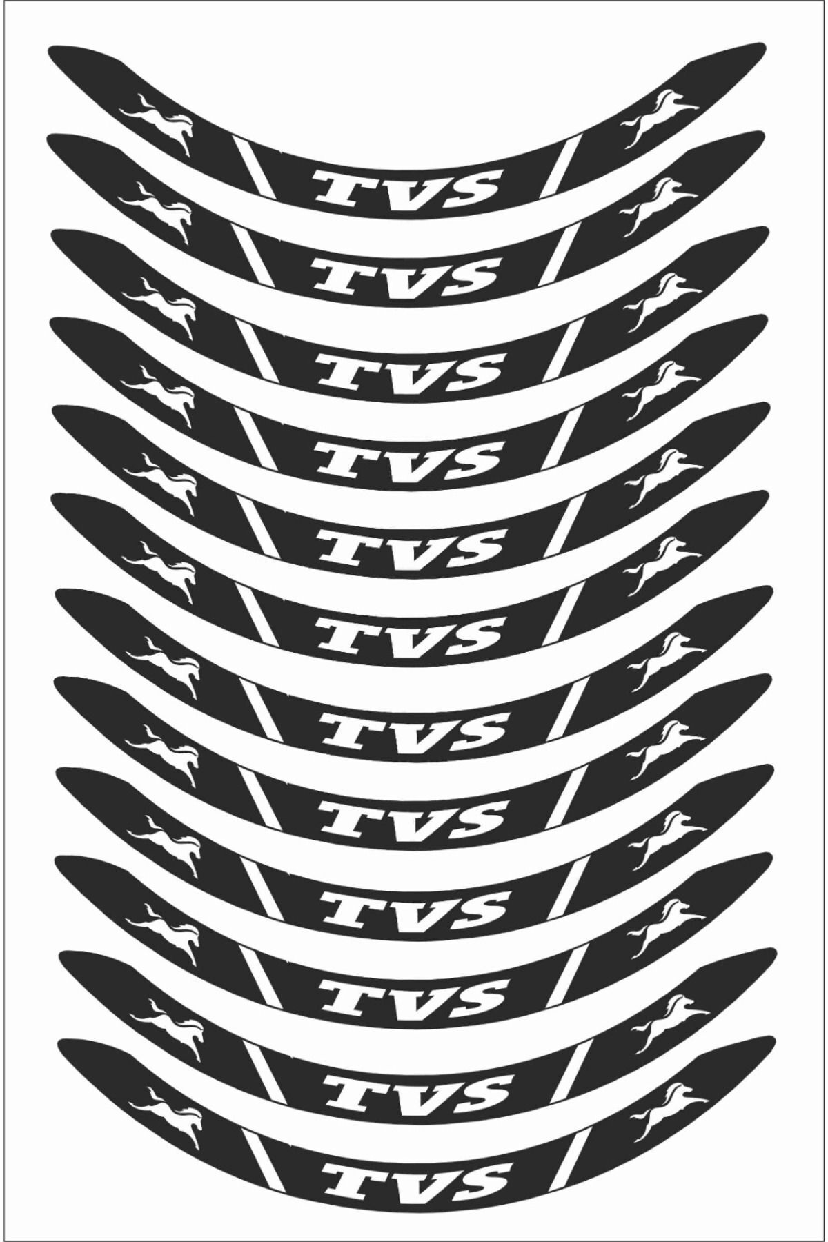 oracall Tvs Jubiter Siyah Jant Şerit Baskılı Stıcker Siyah Fiyatı ...