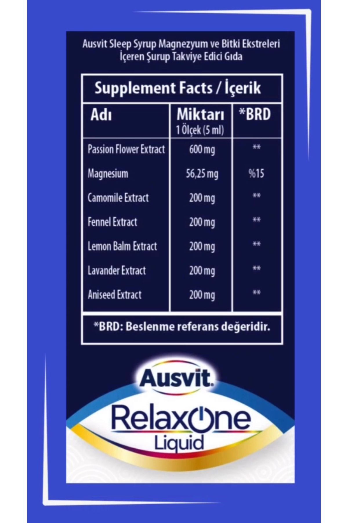 Ausvit Relaxone Liquid Sleep Syrup -2 Kutu-Magnezyum ve Bitki ...