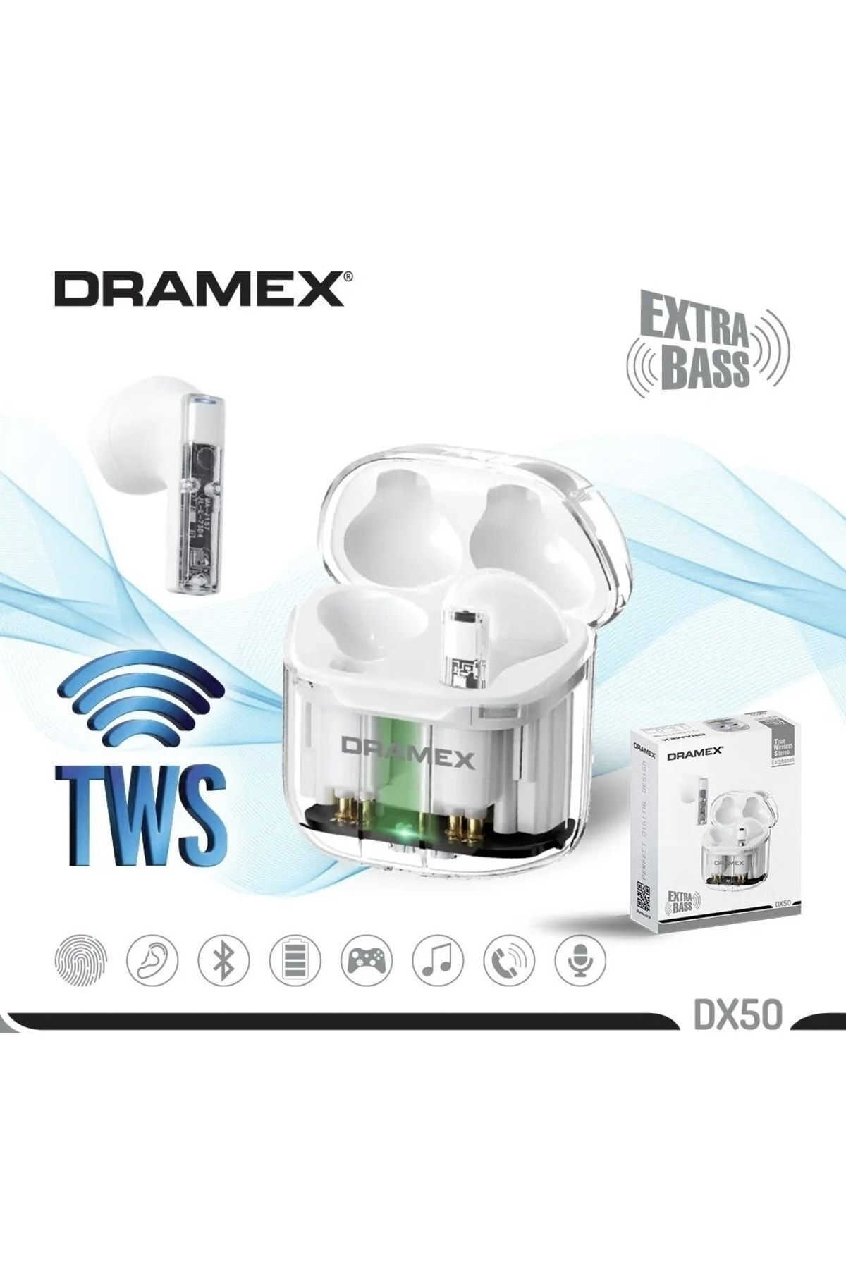 Dramex DX50 Dokunmatik Bluetooth Kulaklık Tws ve Ekstra Bass - Fiyatı ...