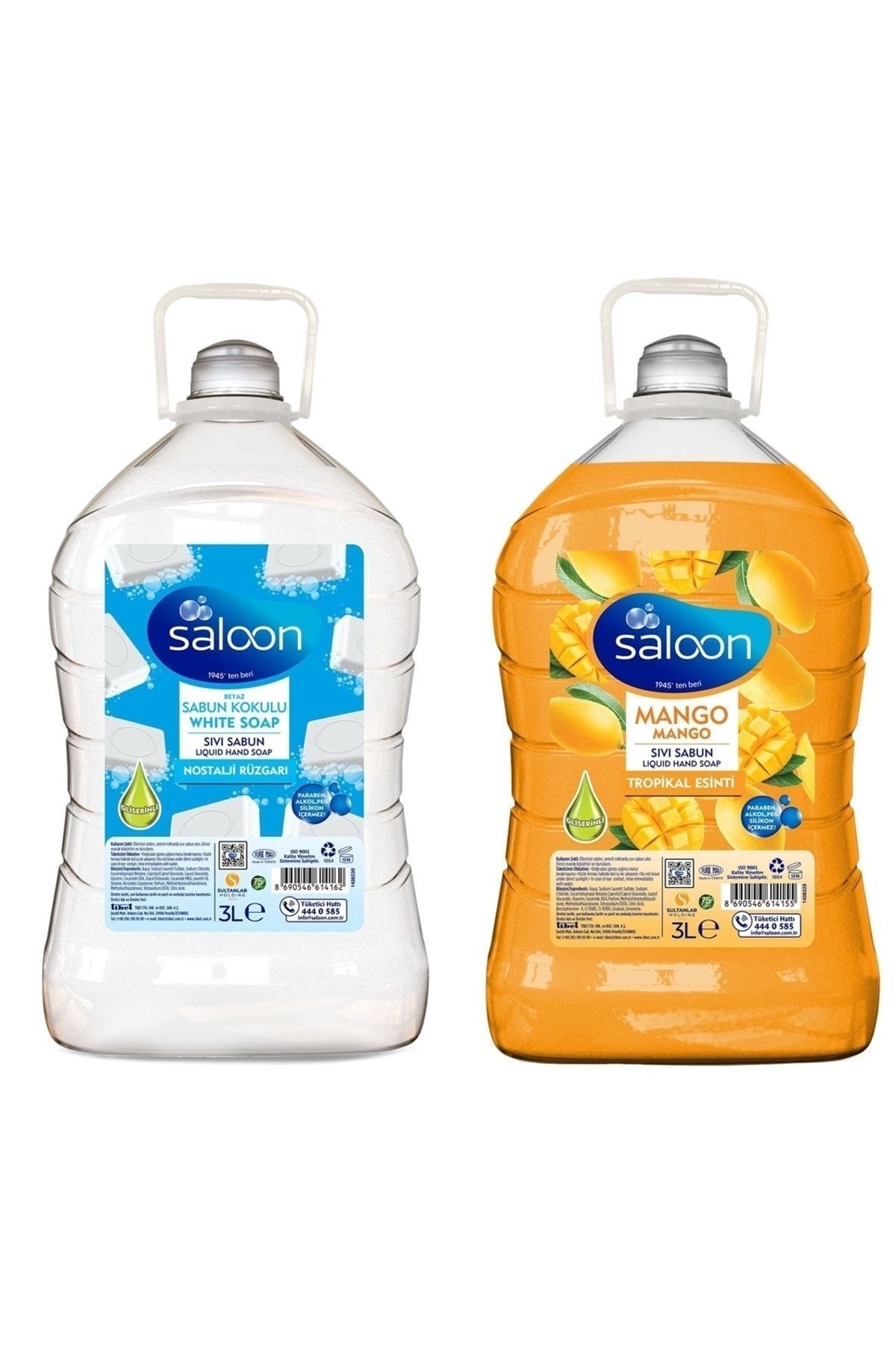 Saloon Sıvı Sabun Beyaz Sabun Kokulu 3 lt + Taze Mango 3 lt Fiyatı, Yorumları - Trendyol