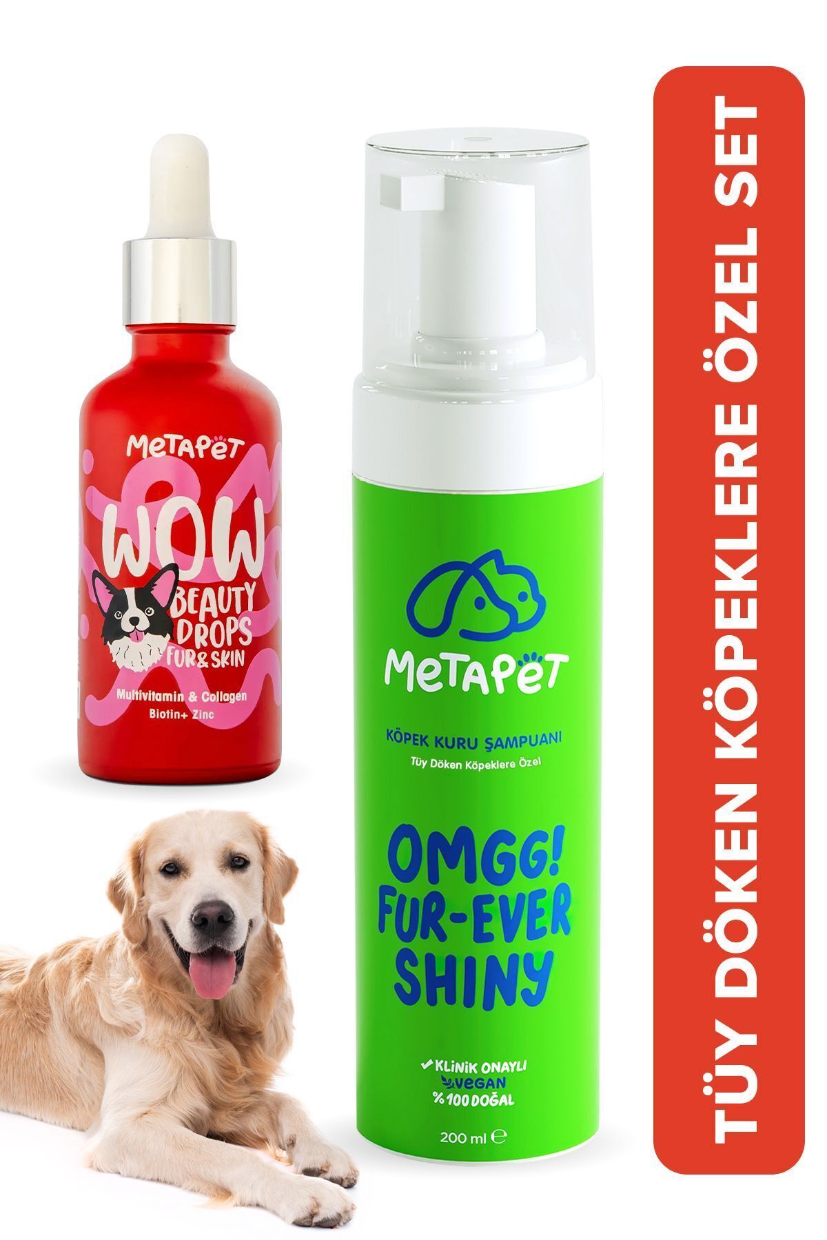 Metapet Tüy Döken Köpeklere Özel Set - Tüy Sağlığı Damlası Ve Kuru ...