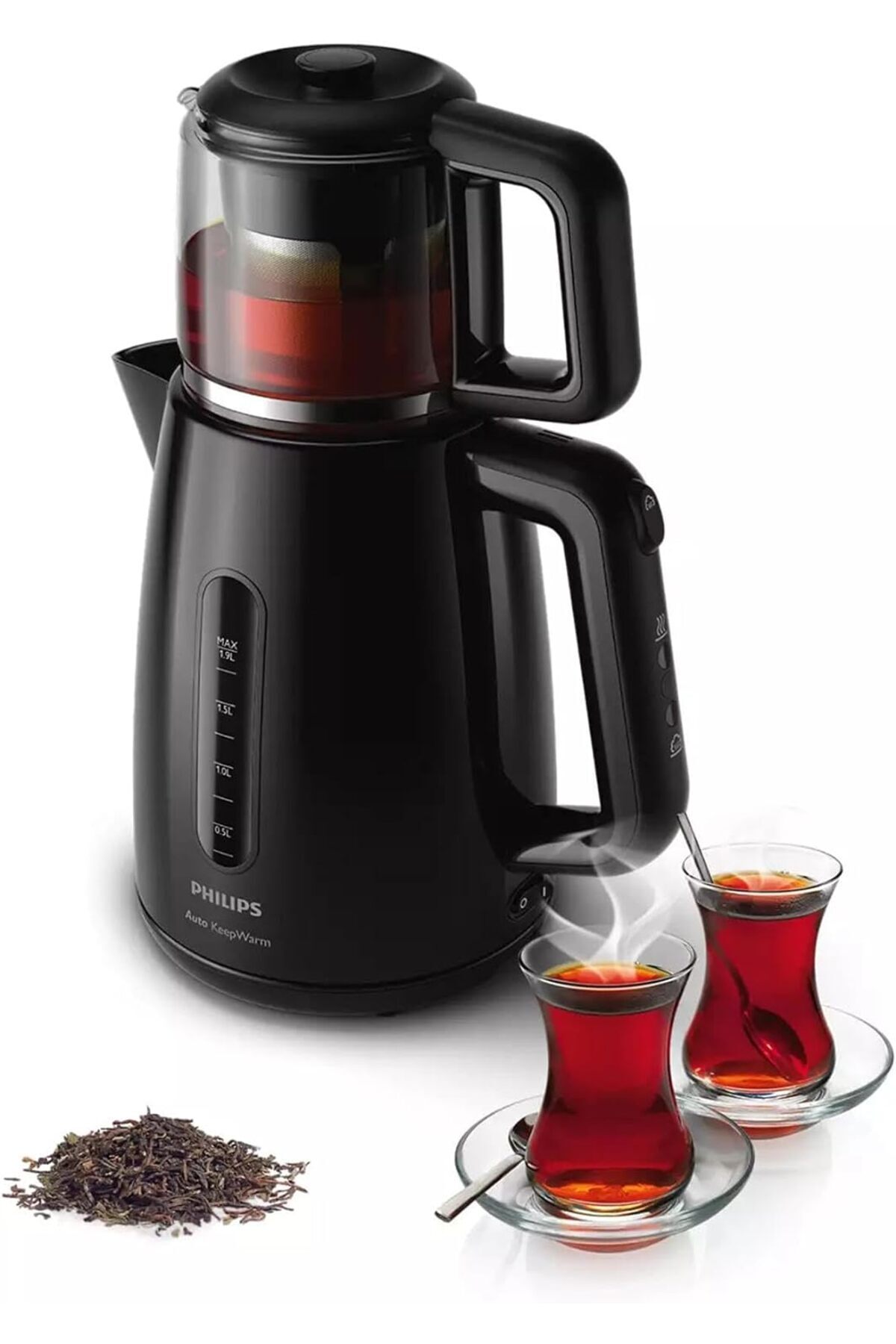 Genel Markalar Fyd HD7301/00 Çay Makinesi, 1.9 L Kapasite, 360º Döner ...