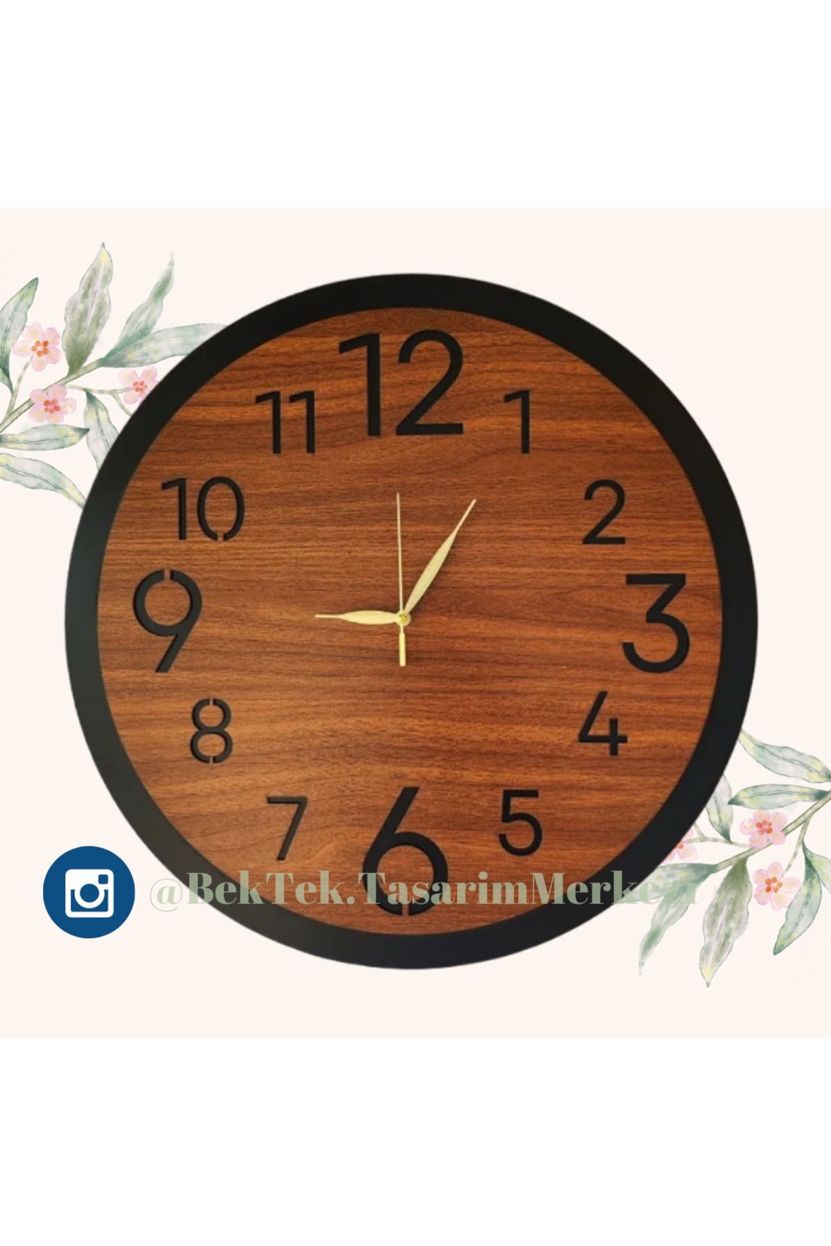 BekTek AHŞAP SESSİZ DUVAR SAATİ Fiyatı, Yorumları - Trendyol
