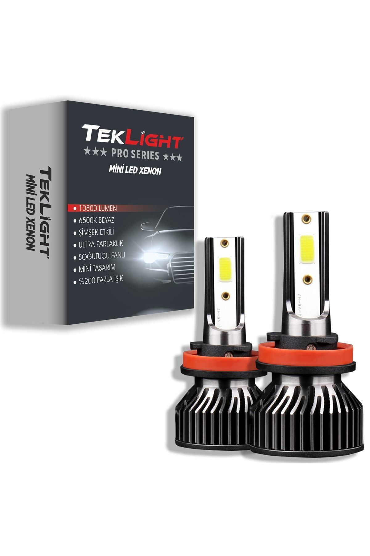 Teklight Pro H11 Led Xenon Far Ampulü Mini Tip Zenon Şimşek Etkili ...