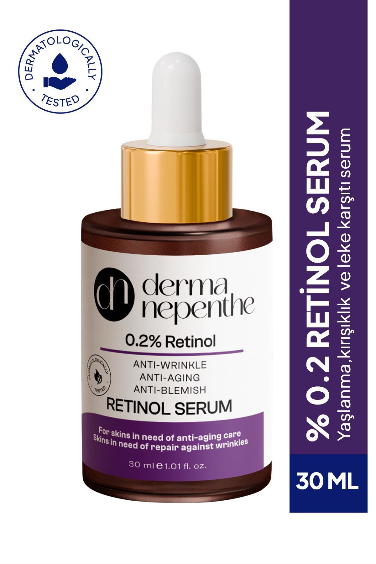 Derma Nepenthe Retinol Gece Serumu 30 ml - Yaşlanma Karşıtı, Kırışıklık ...