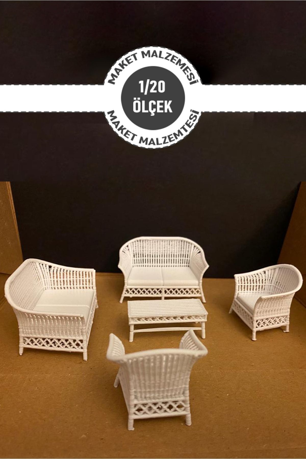 Piduma Maket Tefriş Elemanları | 1/20 Ölçek | Bahçe Oturma Grubu ...