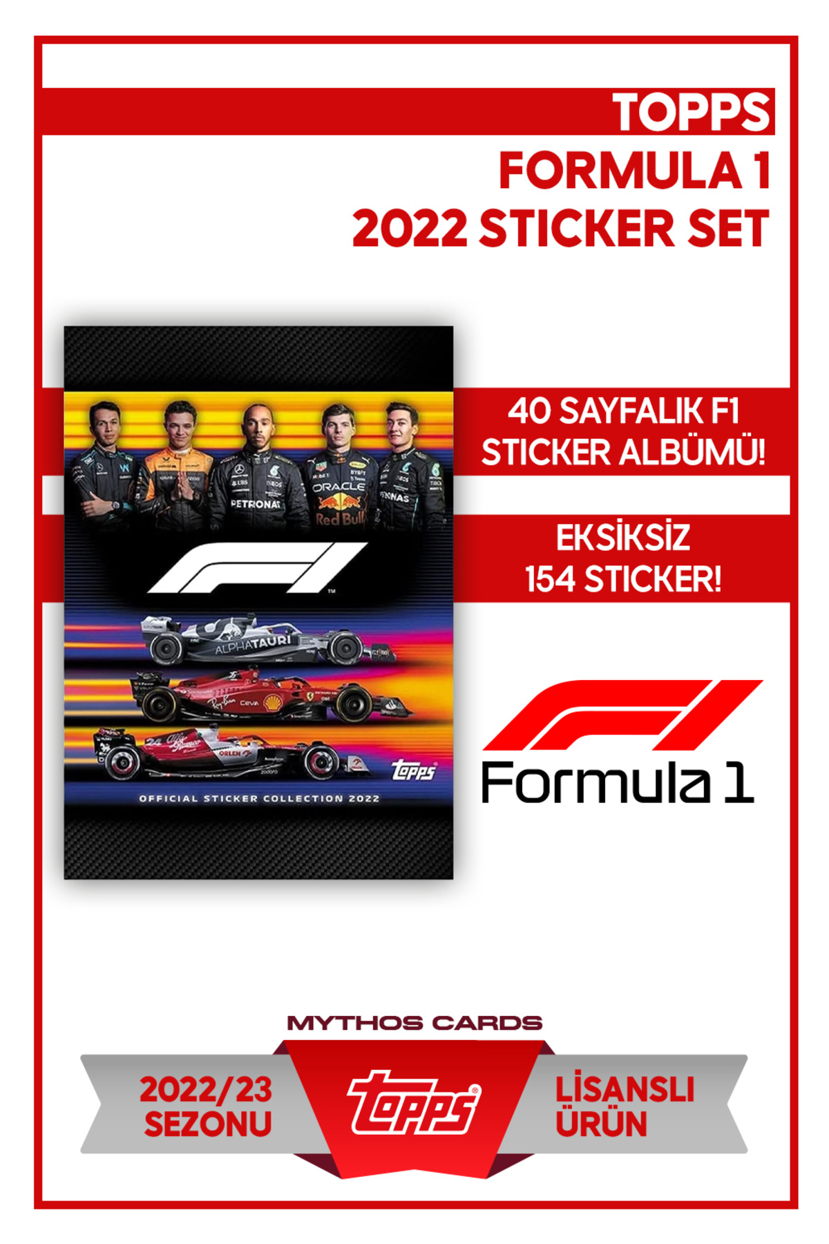 Topps Formula 1 Stickers 2022 - Tam Set Stickerlar Ve Albüm! Fiyatı ...