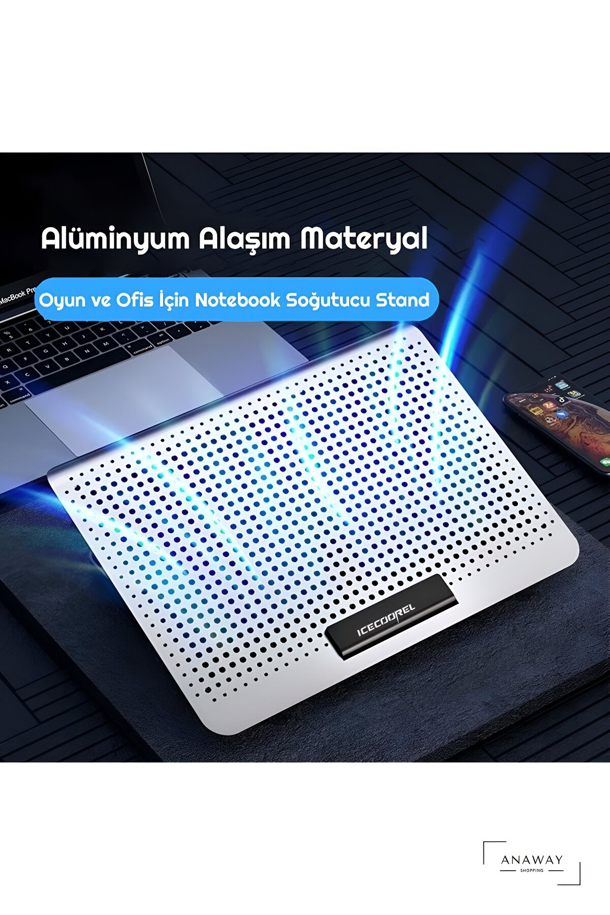 anaway Ice Coorel A18 Laptop Soğutucu,Oyuncu Metalik Yüzey Notebook ...