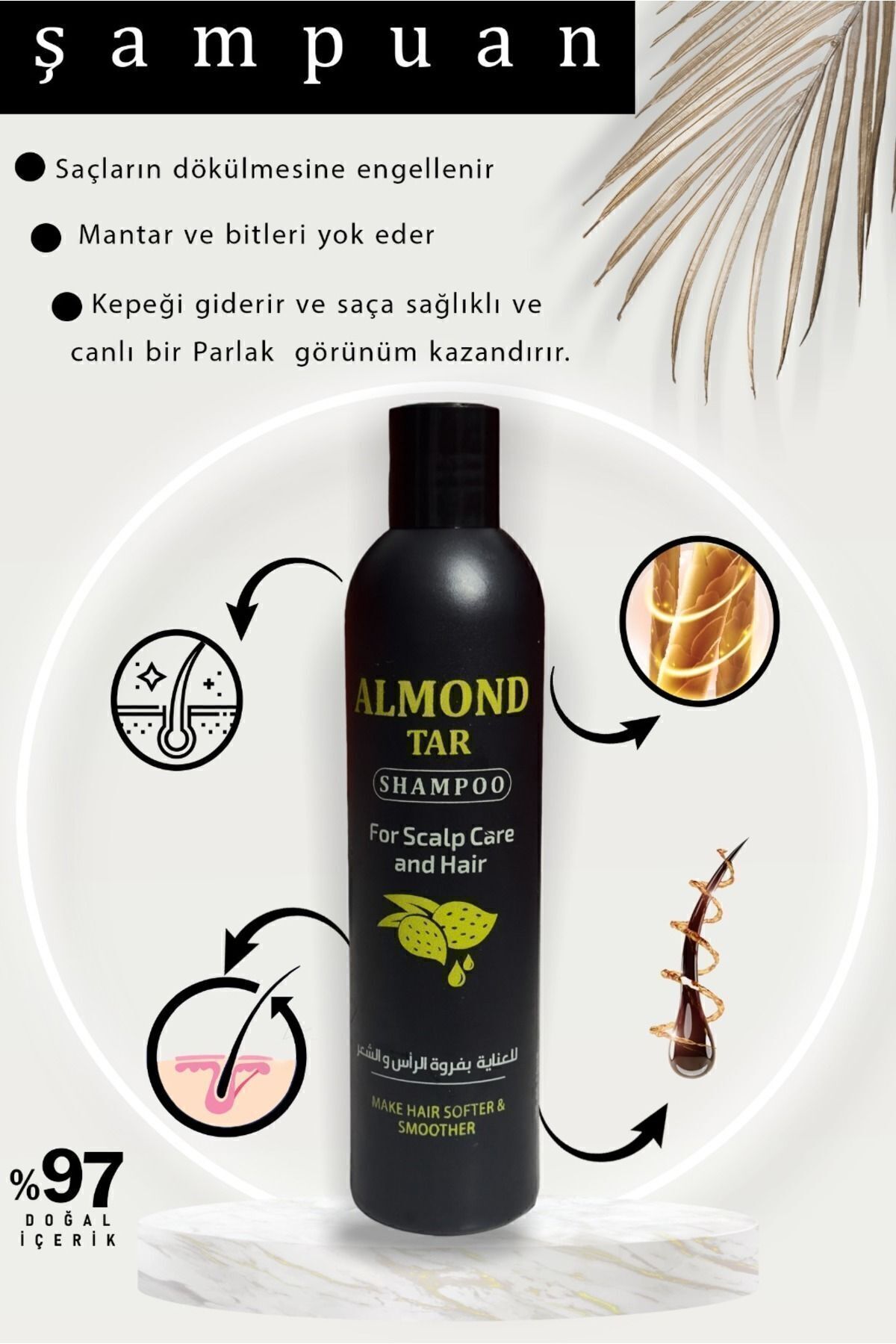 almond tar Badem Katranlı Şampuan 300ml Fiyatı, Yorumları - Trendyol