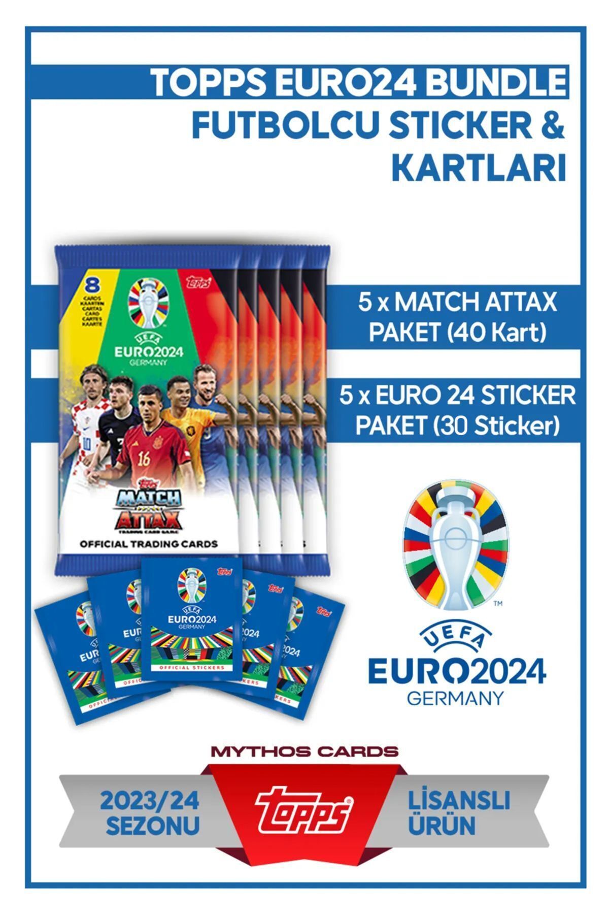 Topps Euro 2024 - Bundle Futbolcu Kart Ve Sticker - Fiyatı, Yorumları