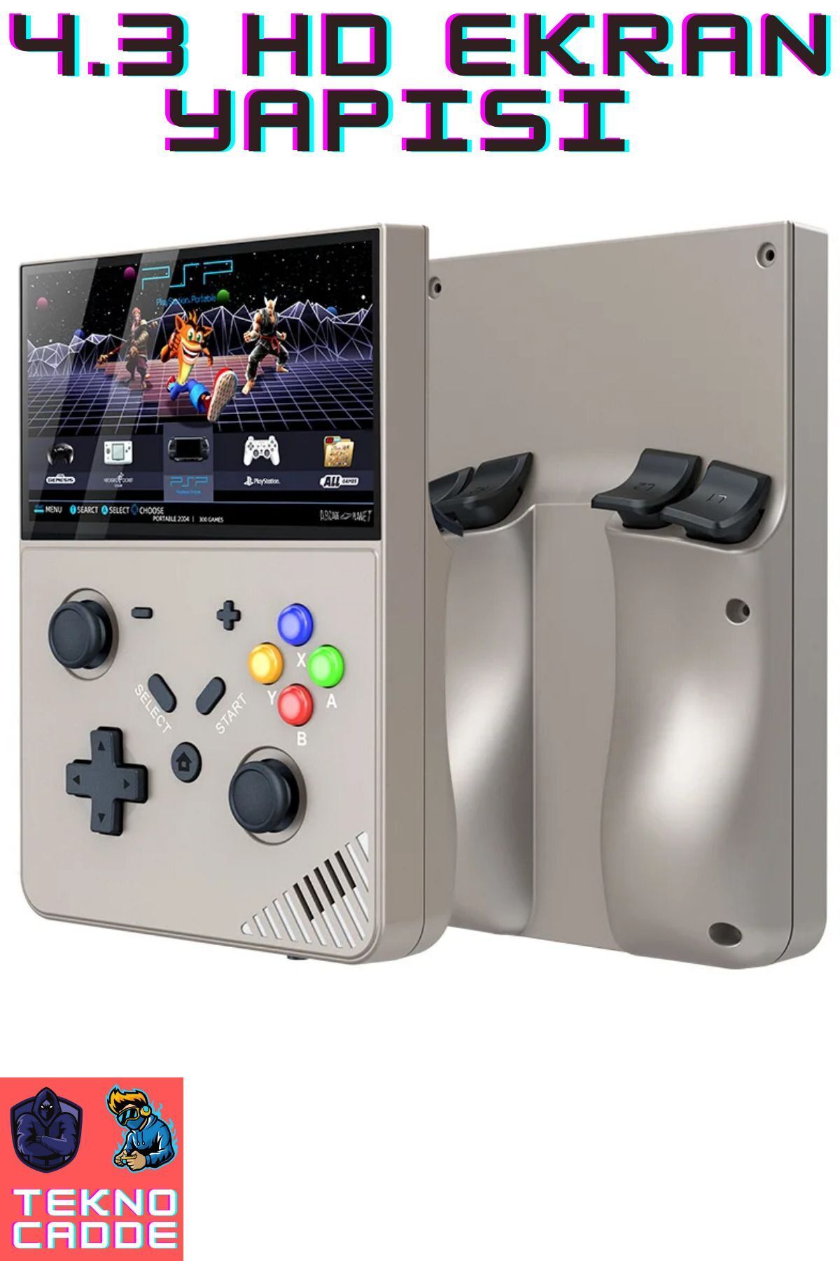 beboncool R43 PRO 4.3inç FULL HD Ekran 64GB HAFIZA 20000+ OYUN PSP/PS1 ...