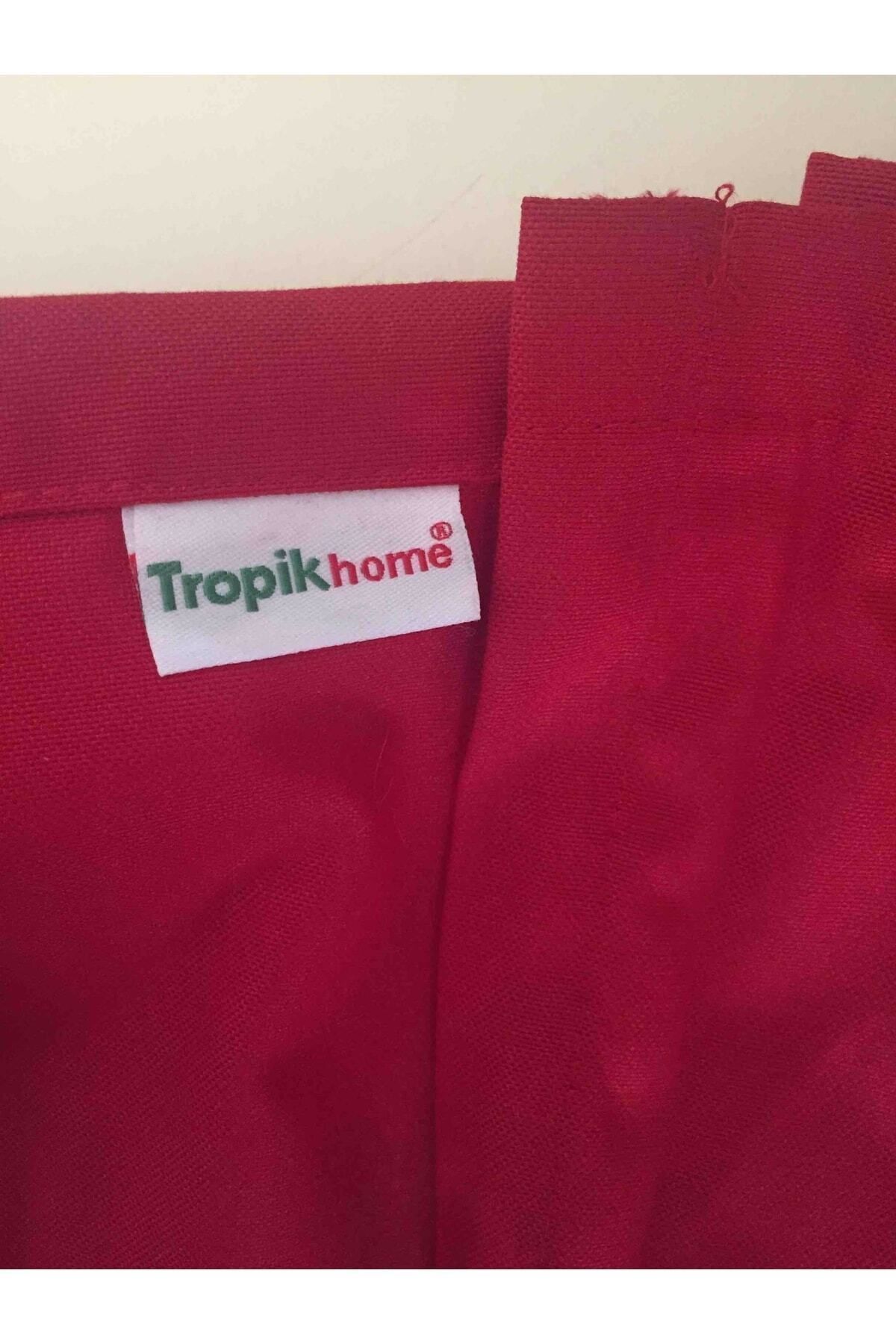 Tropikhome Yılbaşı Sunum Masa Runner Örtüsü Kırmızı Sunum Runner ...