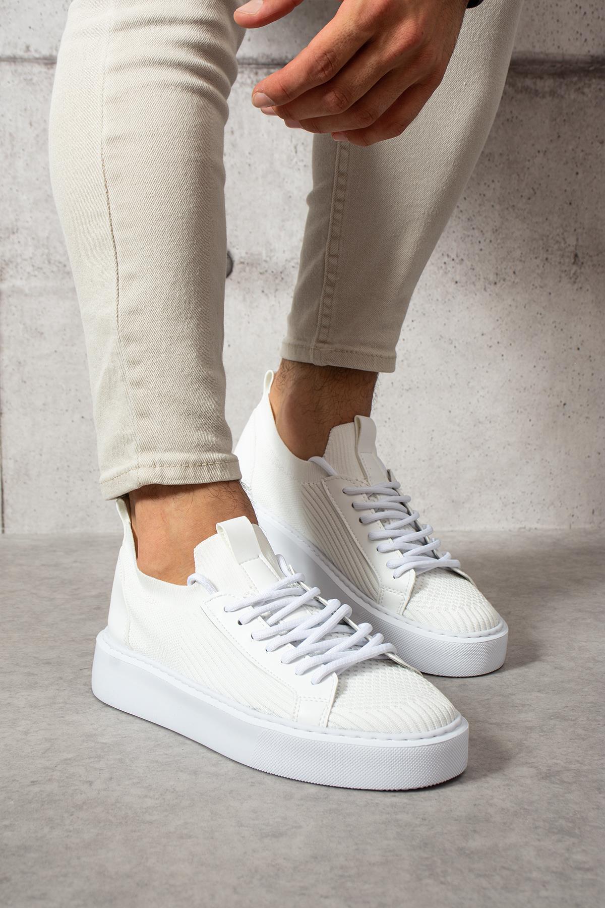 beeclub Conteyner Erkek Ayakkabı,cilt Beyaz Renk,eva Taban, Örgü Ve ...