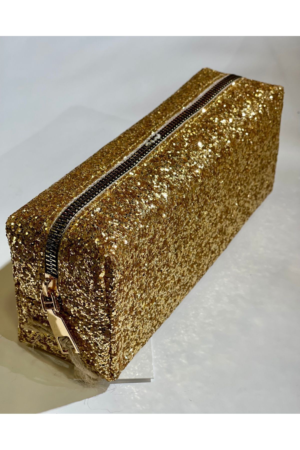 NEW AYER Premium Gold Simli Renkli Çanta Okul Kalemlik Makyaj Çantası ...