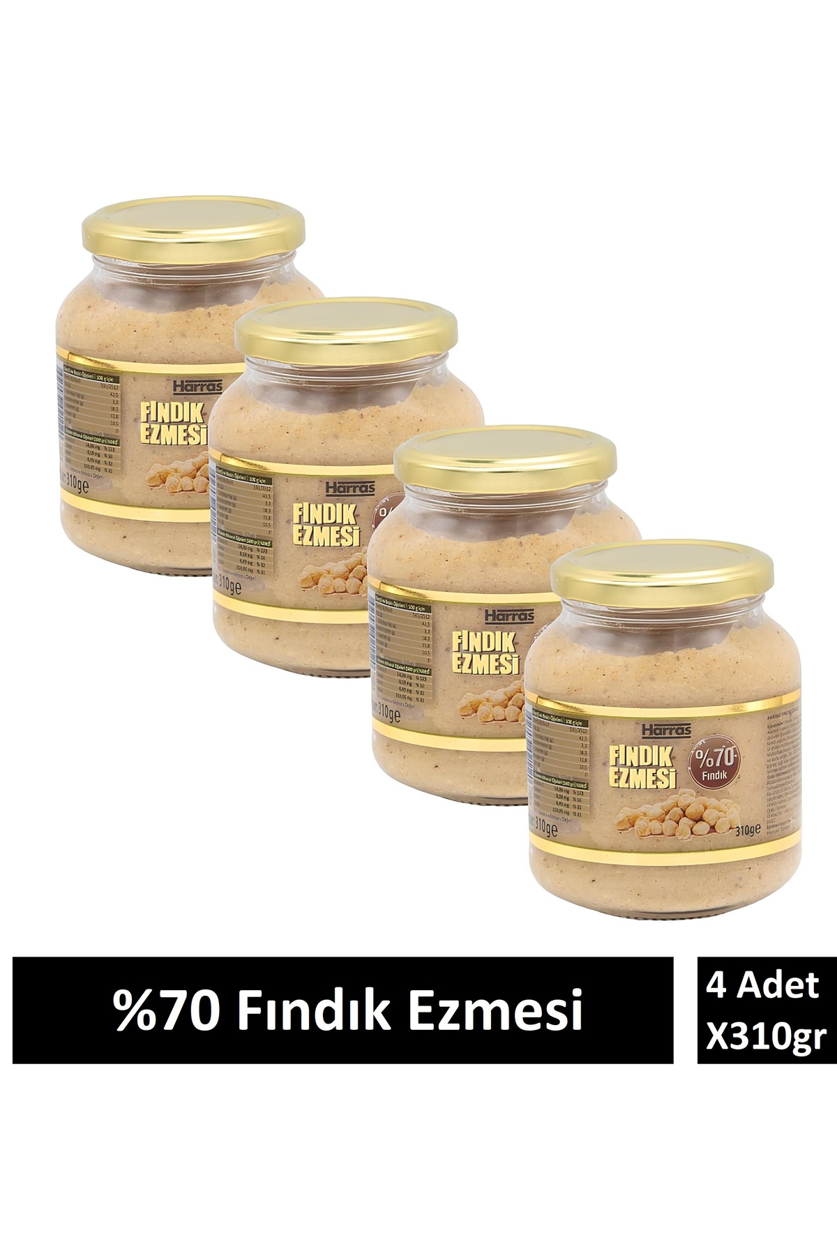 Harras Fındık ezmesi %70 Fındık 4 Adet x 310 gr Fiyatı, Yorumları ...