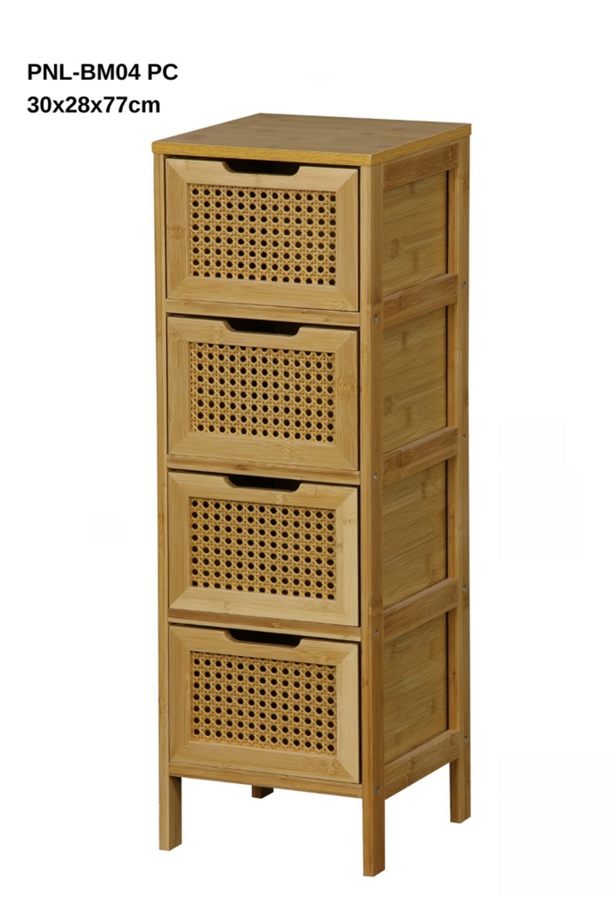 PANALI Panalı Bambu Rattan 4 Çekmeceli Dolap BM04 - Fiyatı, Yorumları