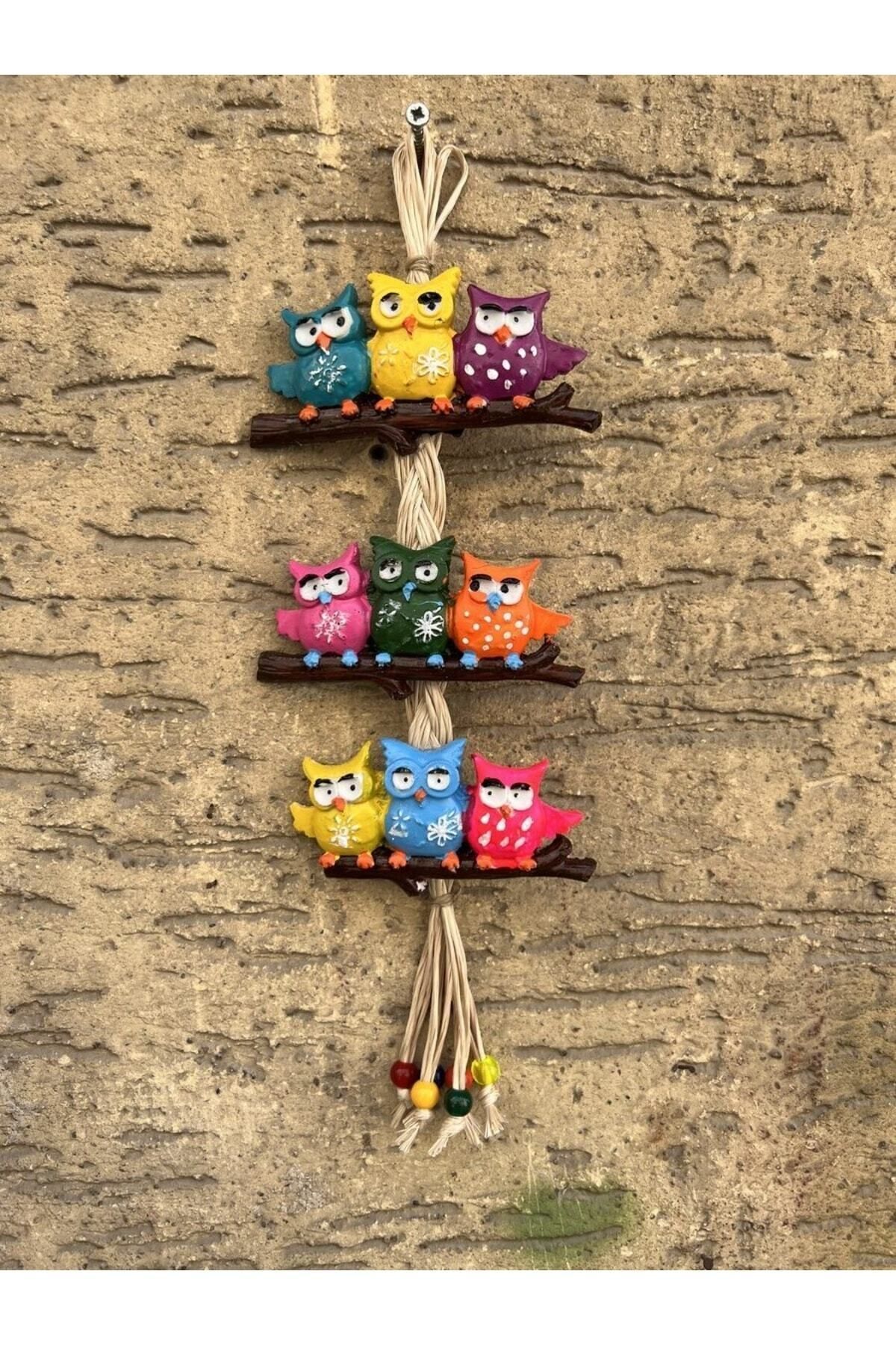 Genel Markalar Renkli Baykuş Duvar Süsü, Dekoratif Bahçe, Balkon ...