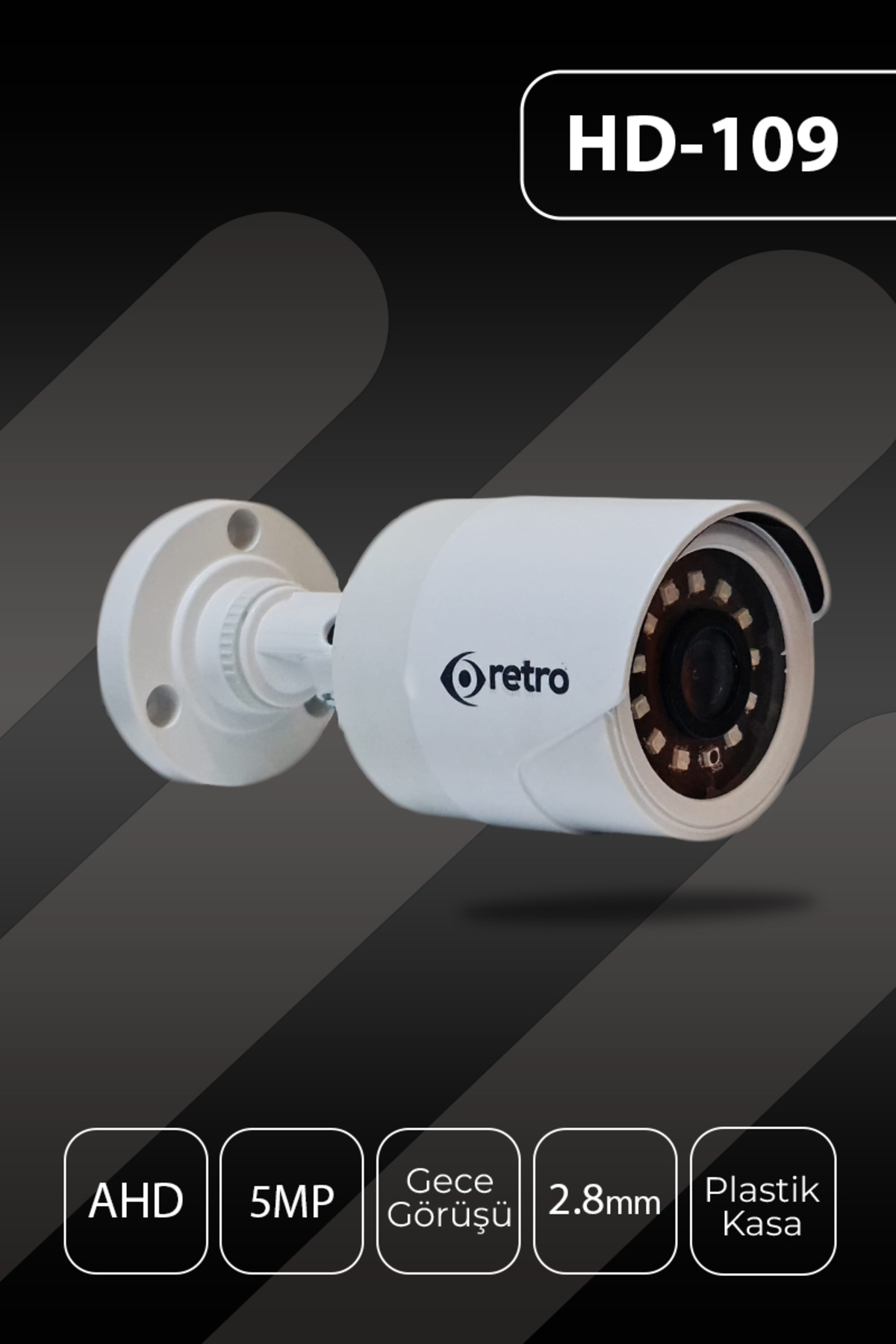 Retro HS HD-109 5MP AHD 2.8MM WARM LED PLASTIK Bullet Güvenlik Kamerası Fiyatı, Yorumları - Trendyol