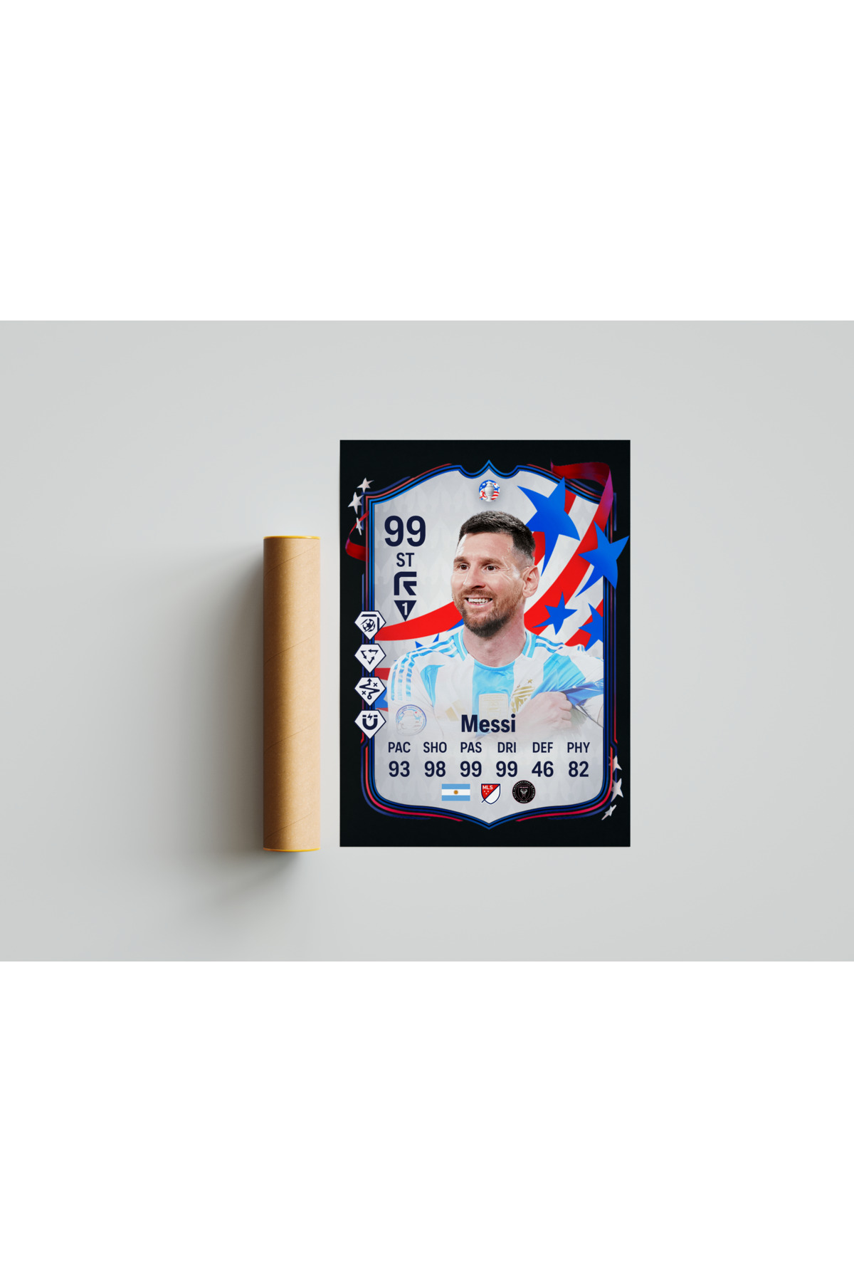 512 STORE Lionel Messi New 2024 Fut Card Temalı Duvar Dekor Poster ...